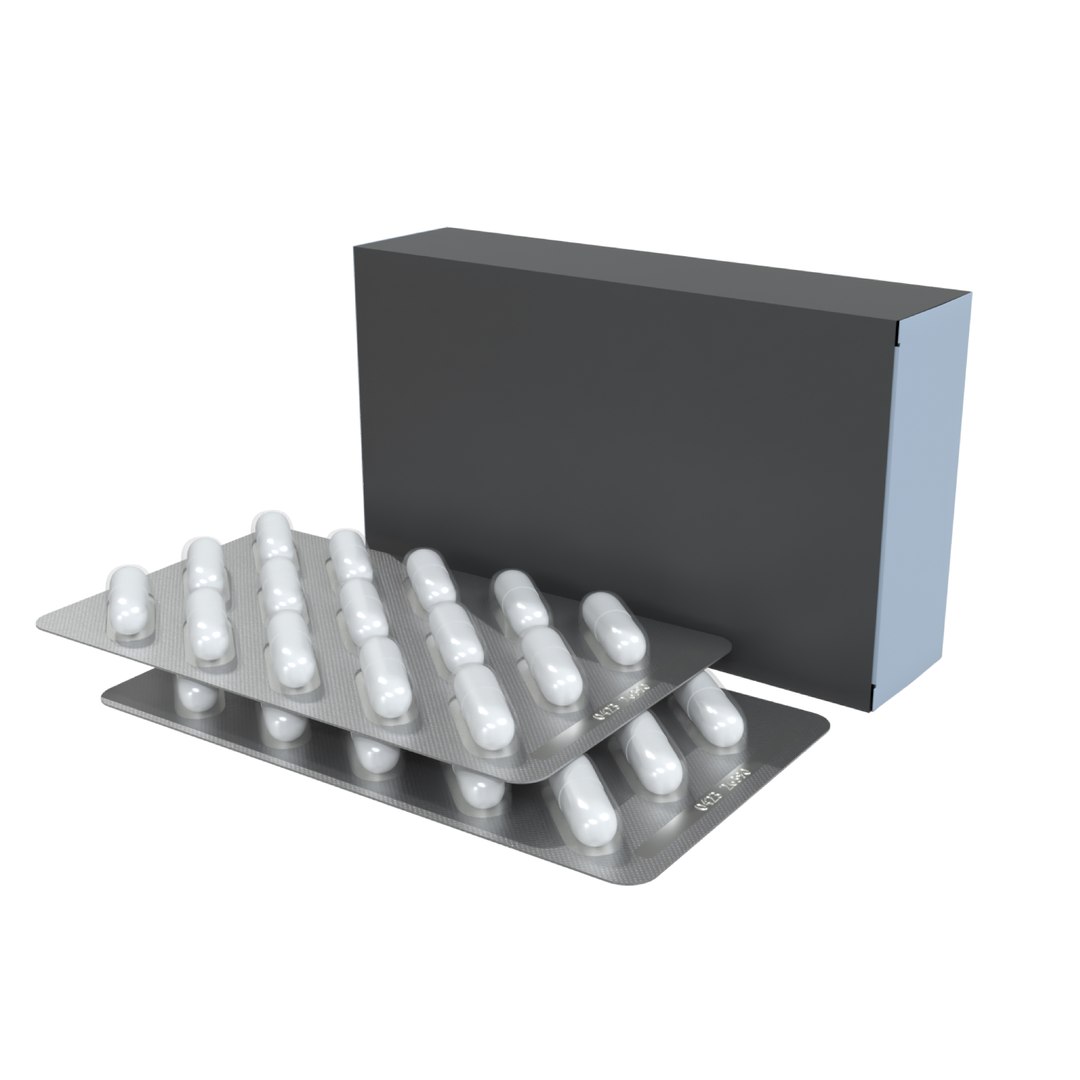 3D Capsule Blister Card With 3D Product Mockup Model - TurboSquid 2090834