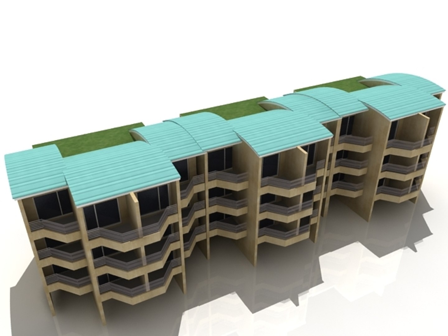 3dsmax Residential Colony House Home