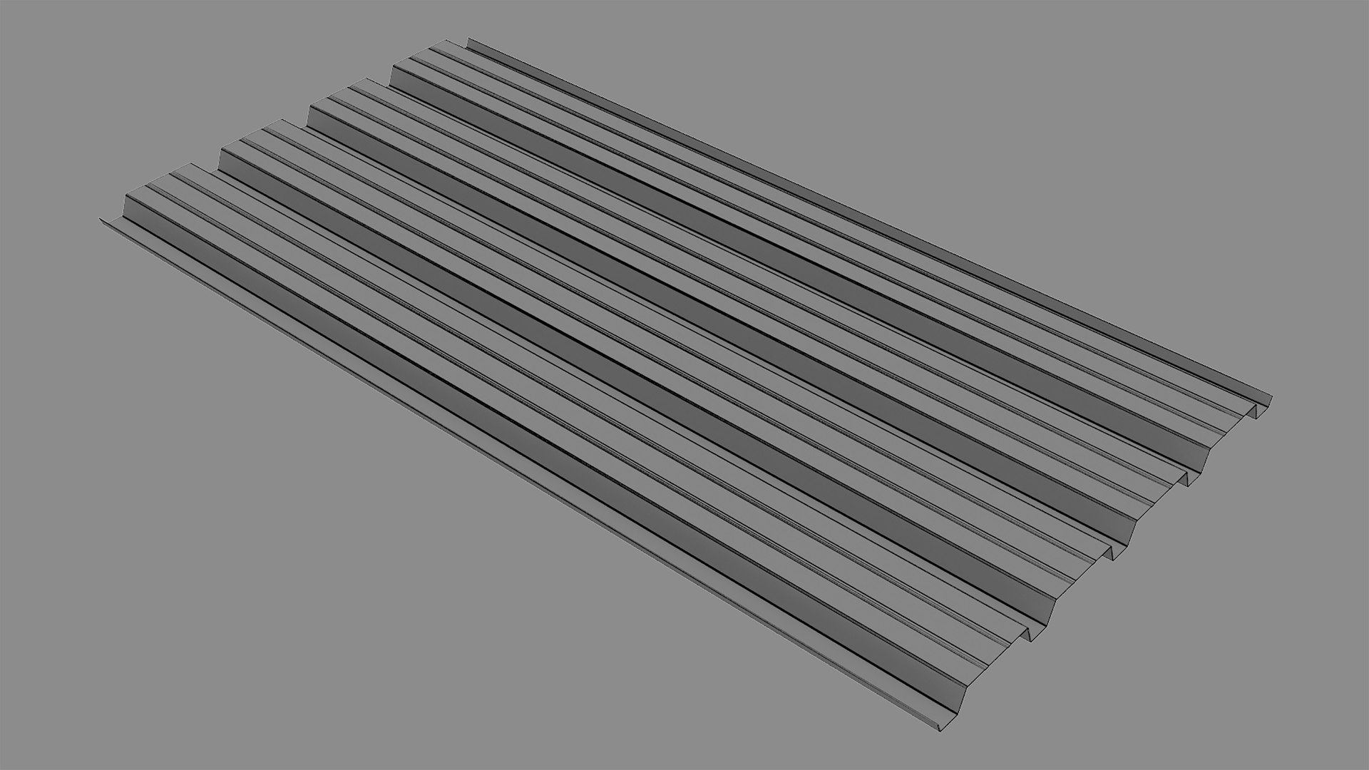 3D Corrugated Steel Roofing Plate - TurboSquid 2400703