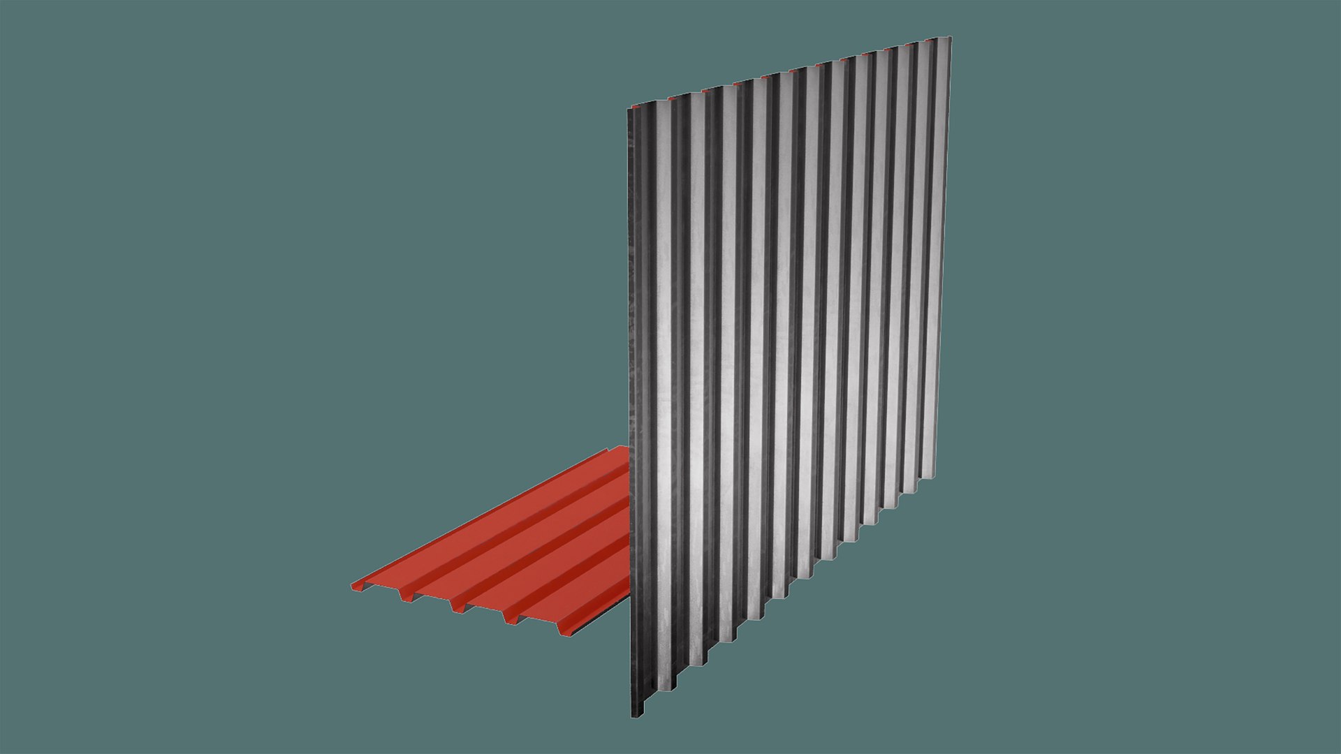 3D Corrugated Steel Roofing Plate - TurboSquid 2400703