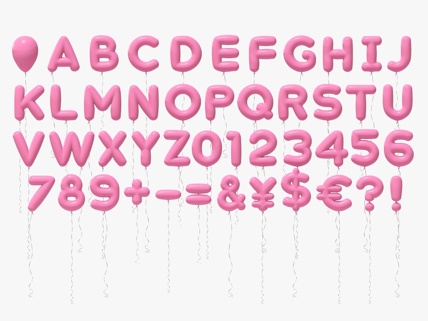 3D Balloon Alphabet Ball - TurboSquid 1592504