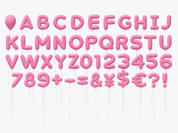 3D balloon alphabet ball - TurboSquid 1592504