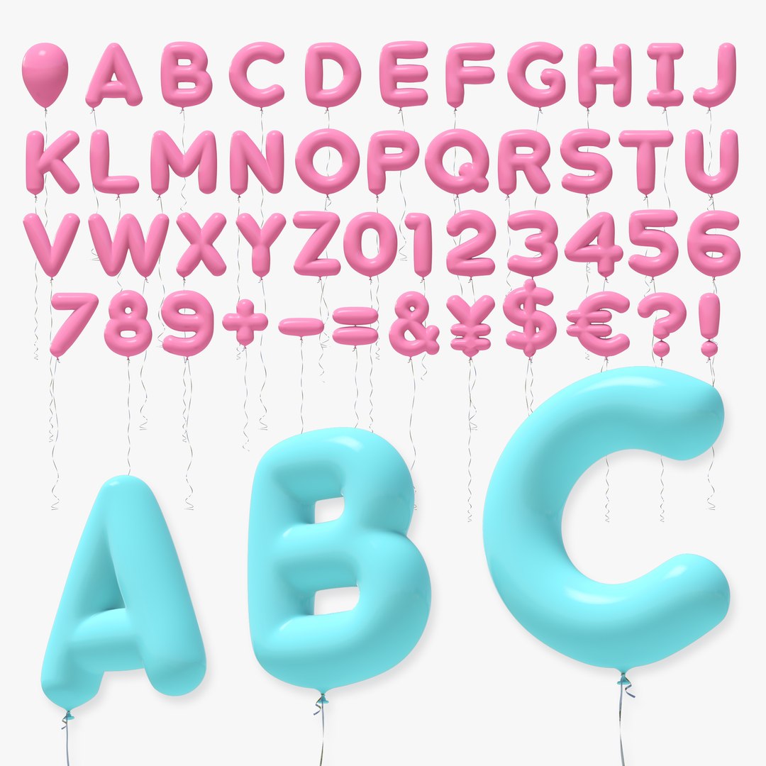 3D Balloon Alphabet Ball - TurboSquid 1592504