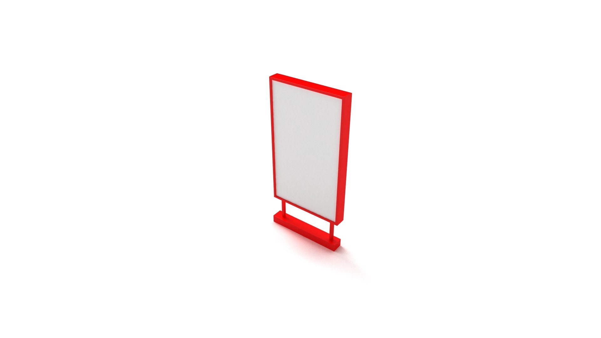 Red Billboard 3D Model - TurboSquid 2127174
