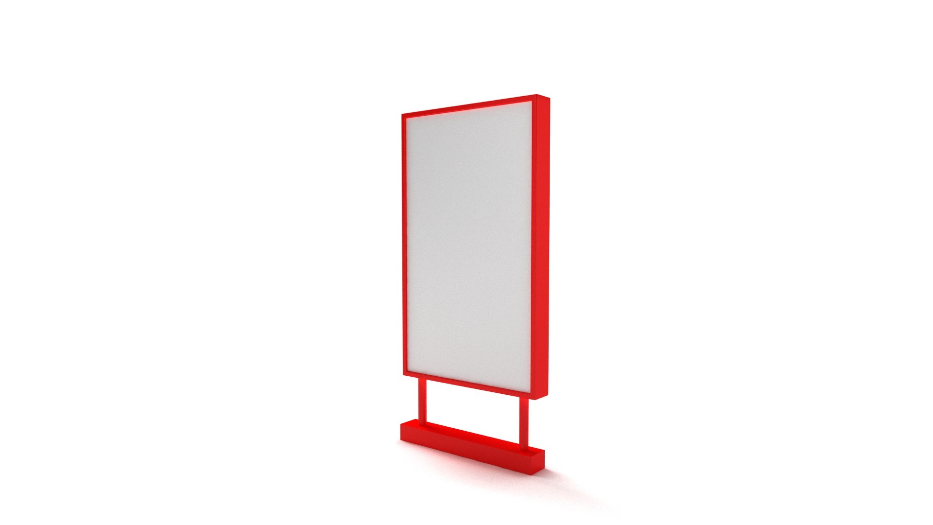 Red Billboard 3D Model - TurboSquid 2127174