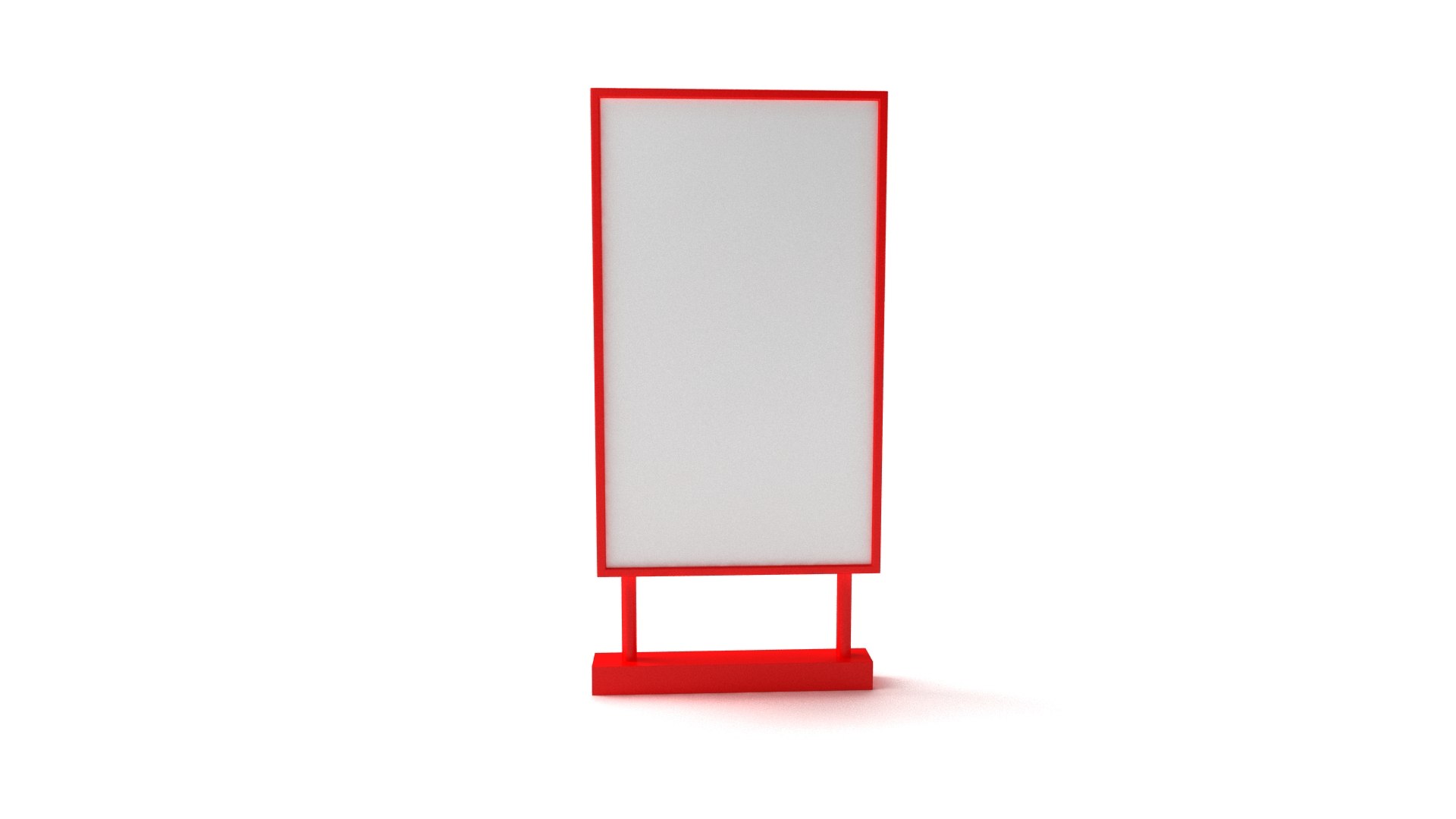 Red Billboard 3D Model - TurboSquid 2127174