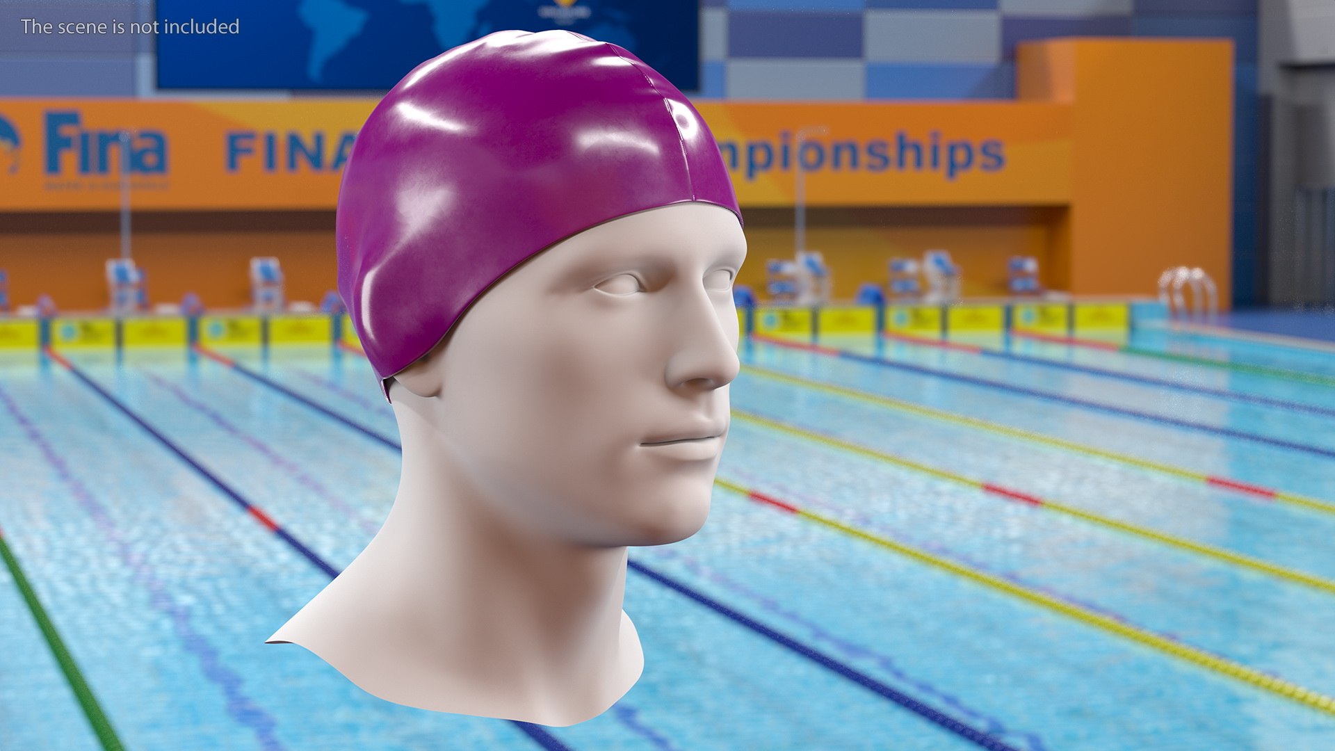 Waterproof Silicone Swim Cap 3D Model - TurboSquid 1629220