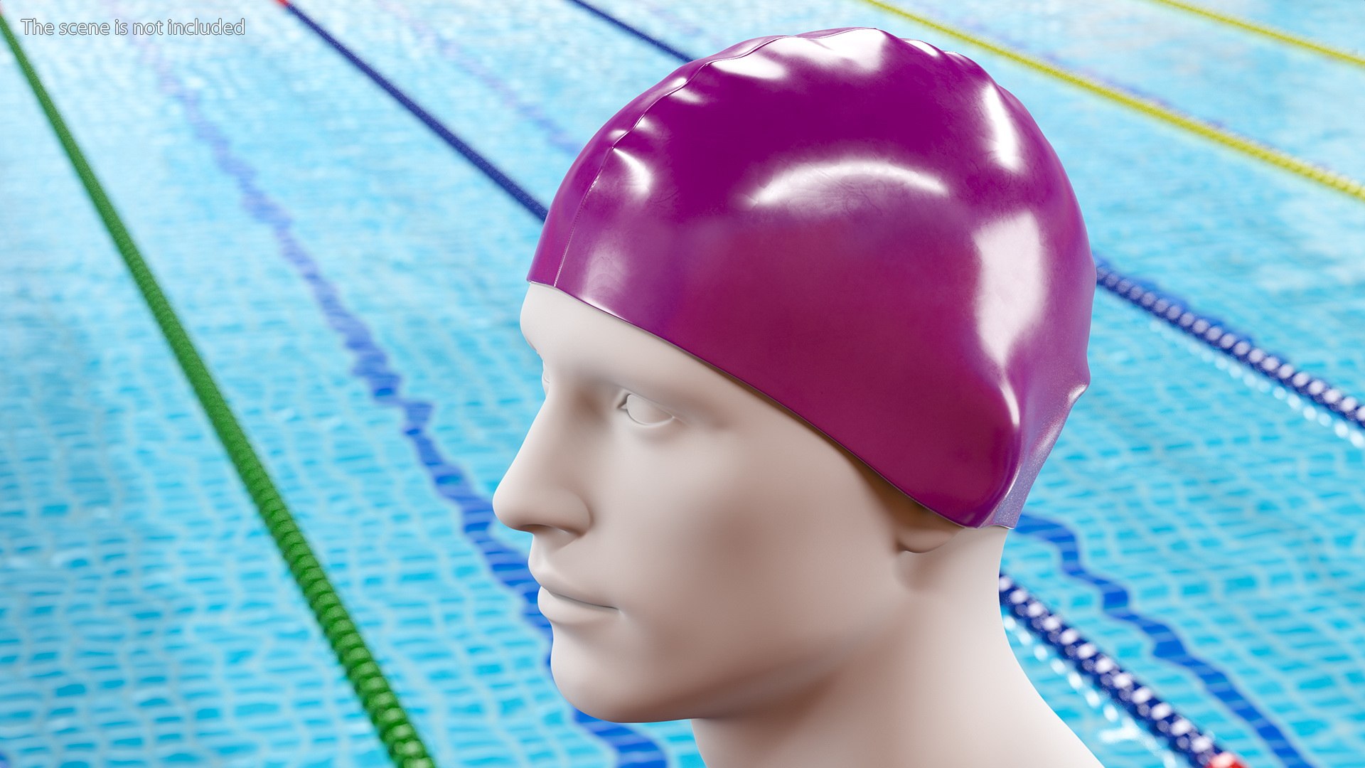 Waterproof Silicone Swim Cap 3D Model - TurboSquid 1629220