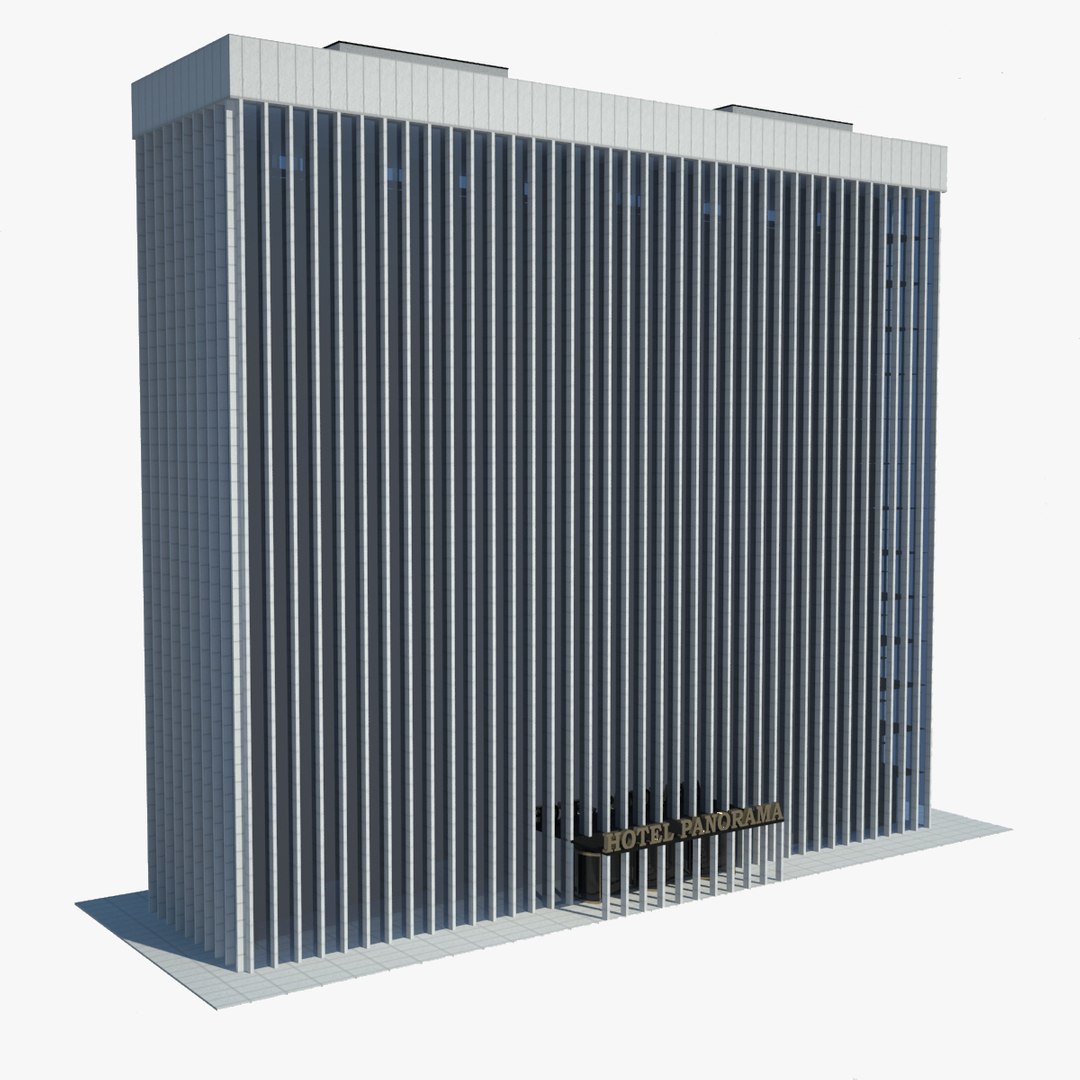 4 commercial buildings 3d model