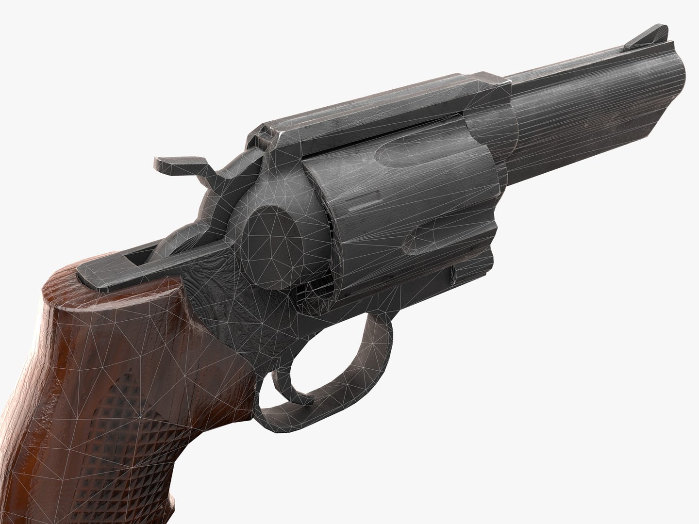 3D revolver real time - model - TurboSquid 1432990