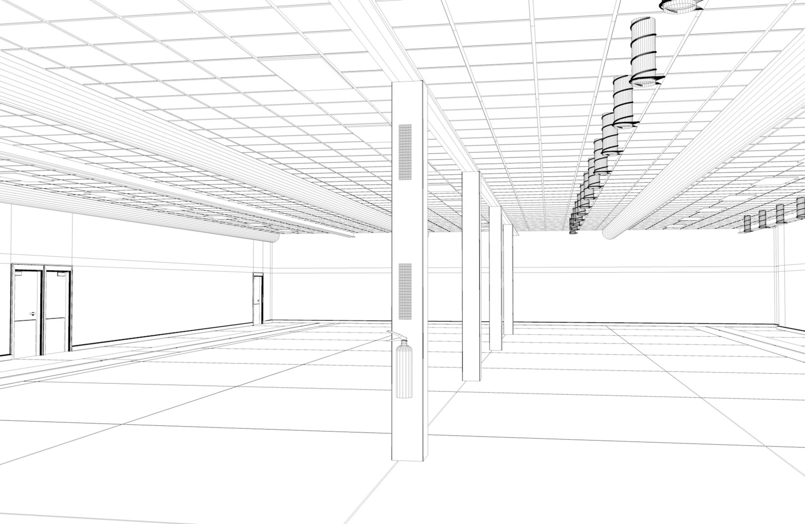 Warehouse Factory Room Model - TurboSquid 1430314