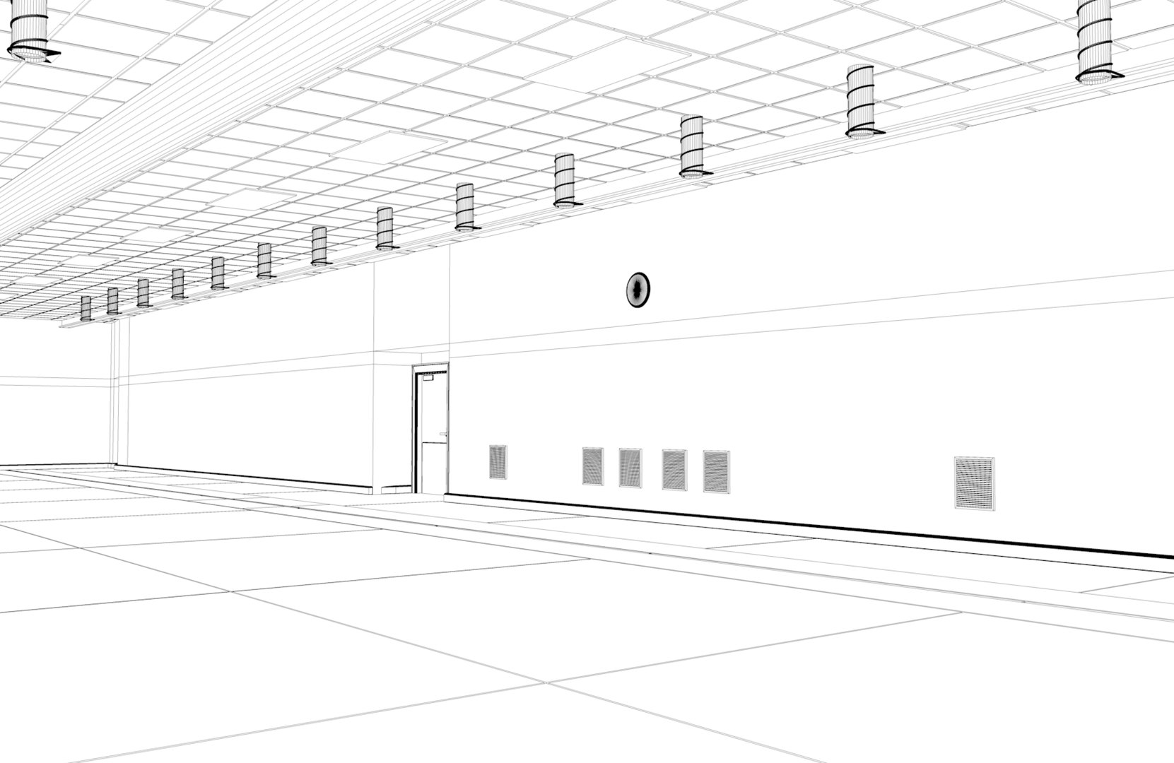 Warehouse Factory Room Model - TurboSquid 1430314