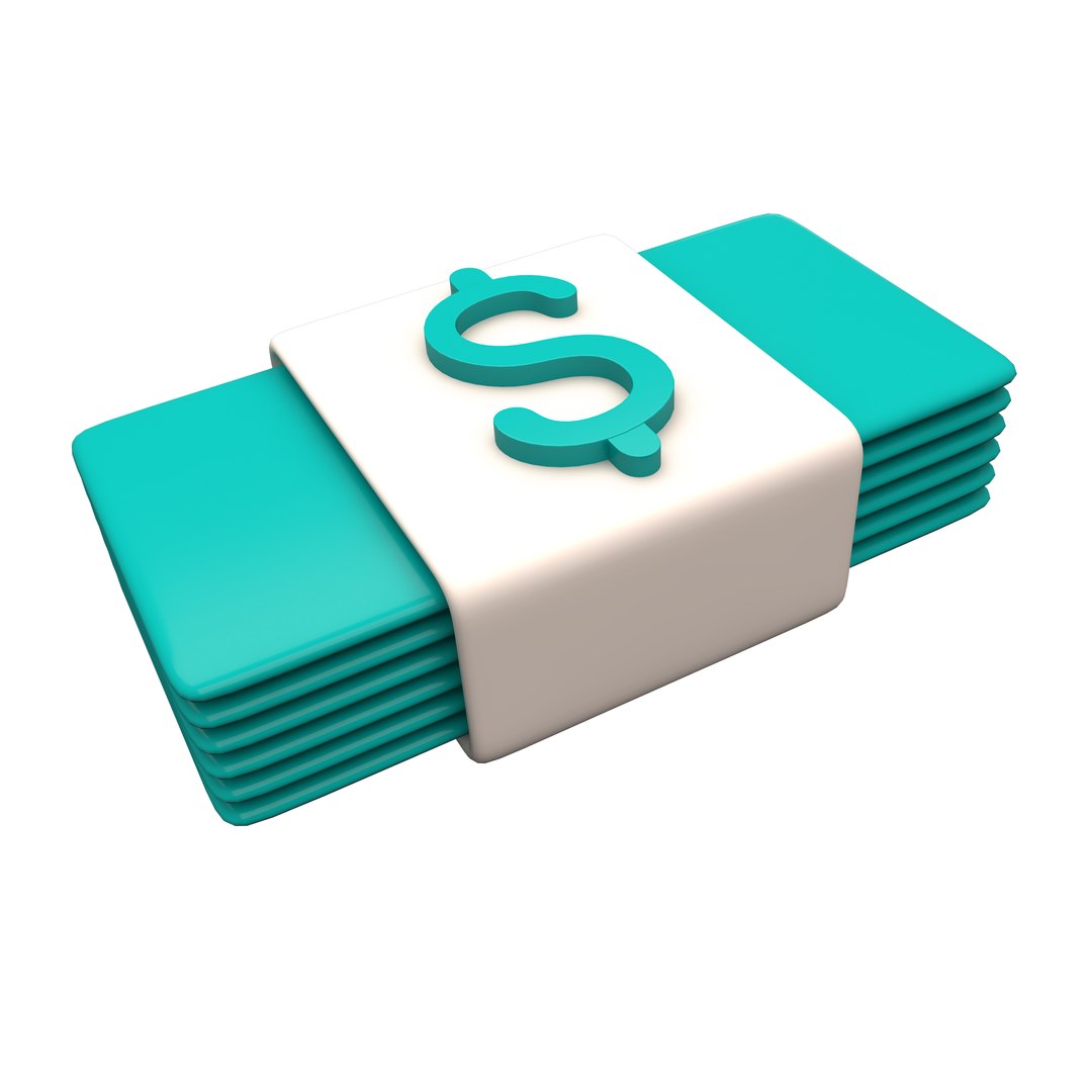 3D Dollar Banknote Cartoon Model - TurboSquid 2026542