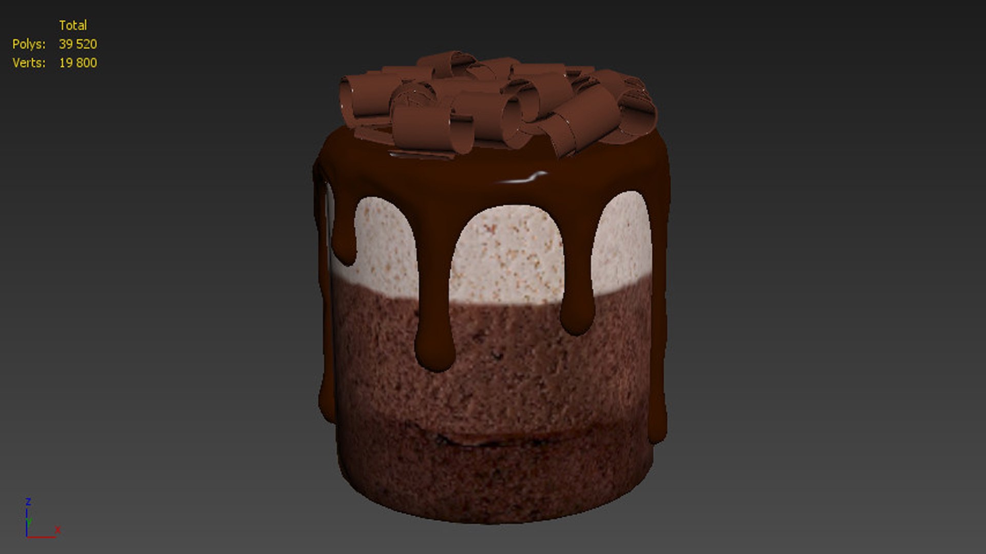 3D Triple Chocolate Round Cheesecake Model - TurboSquid 2397571