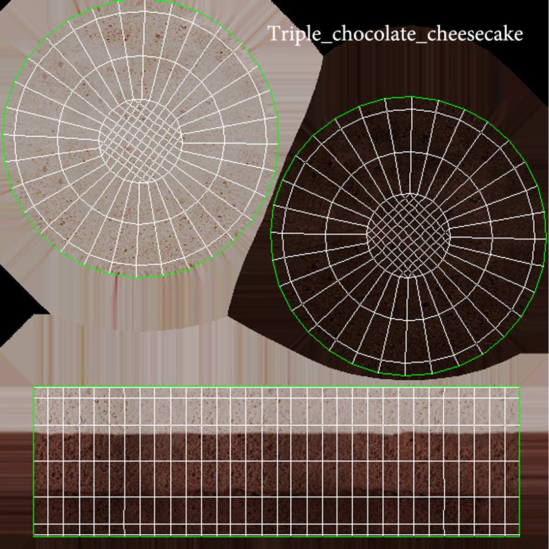 3D Triple Chocolate Round Cheesecake Model - TurboSquid 2397571