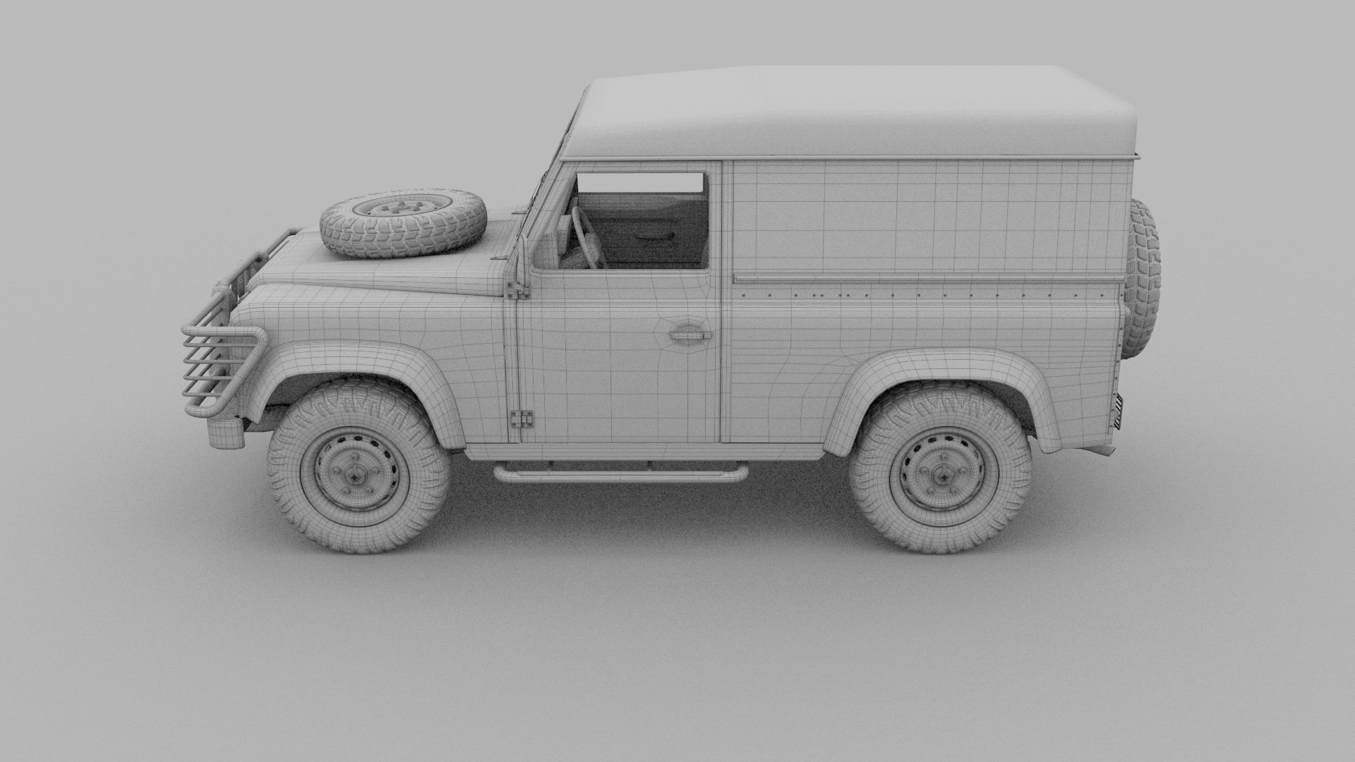 land rover defender 90 3d obj