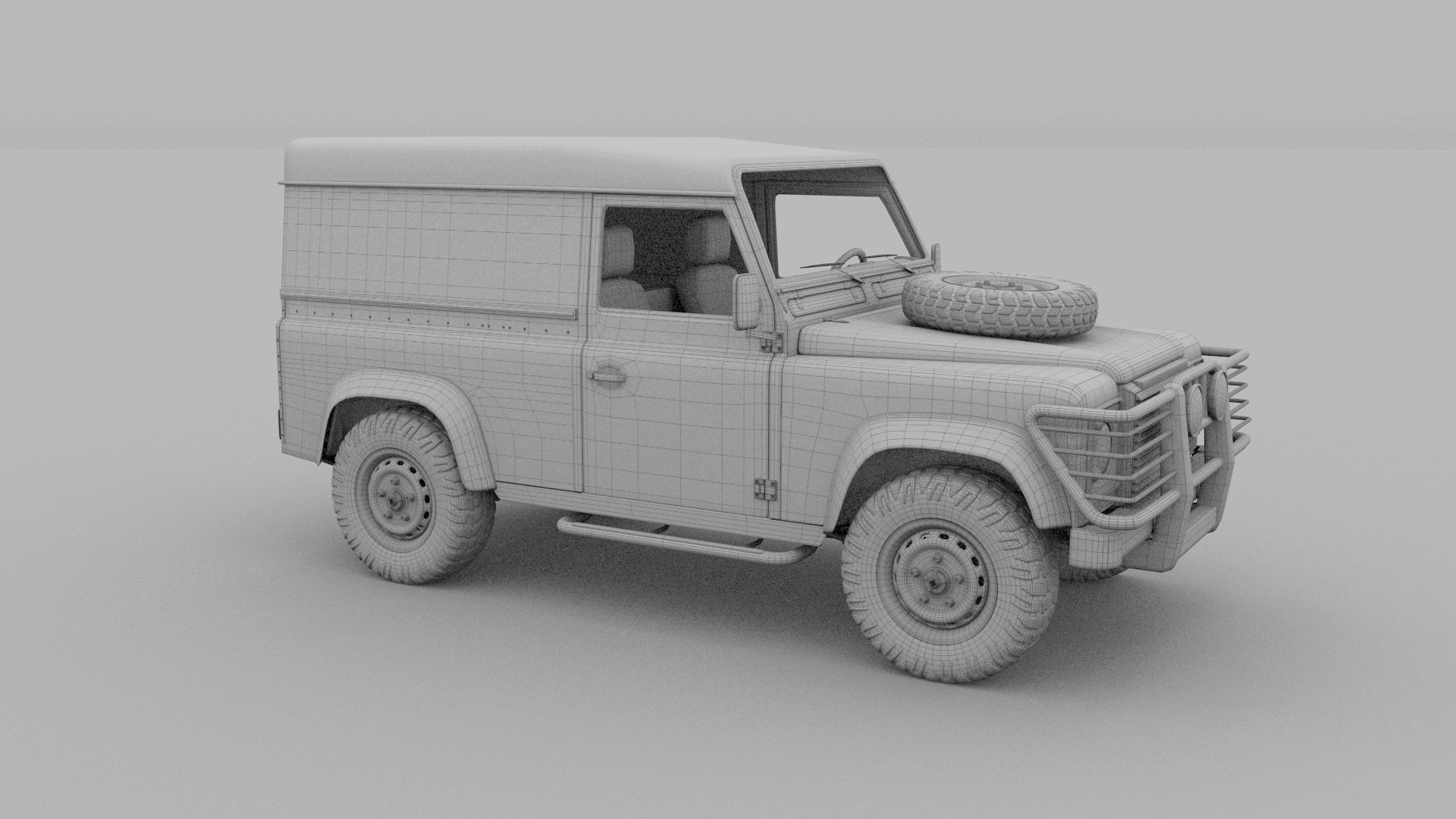 land rover defender 90 3d obj