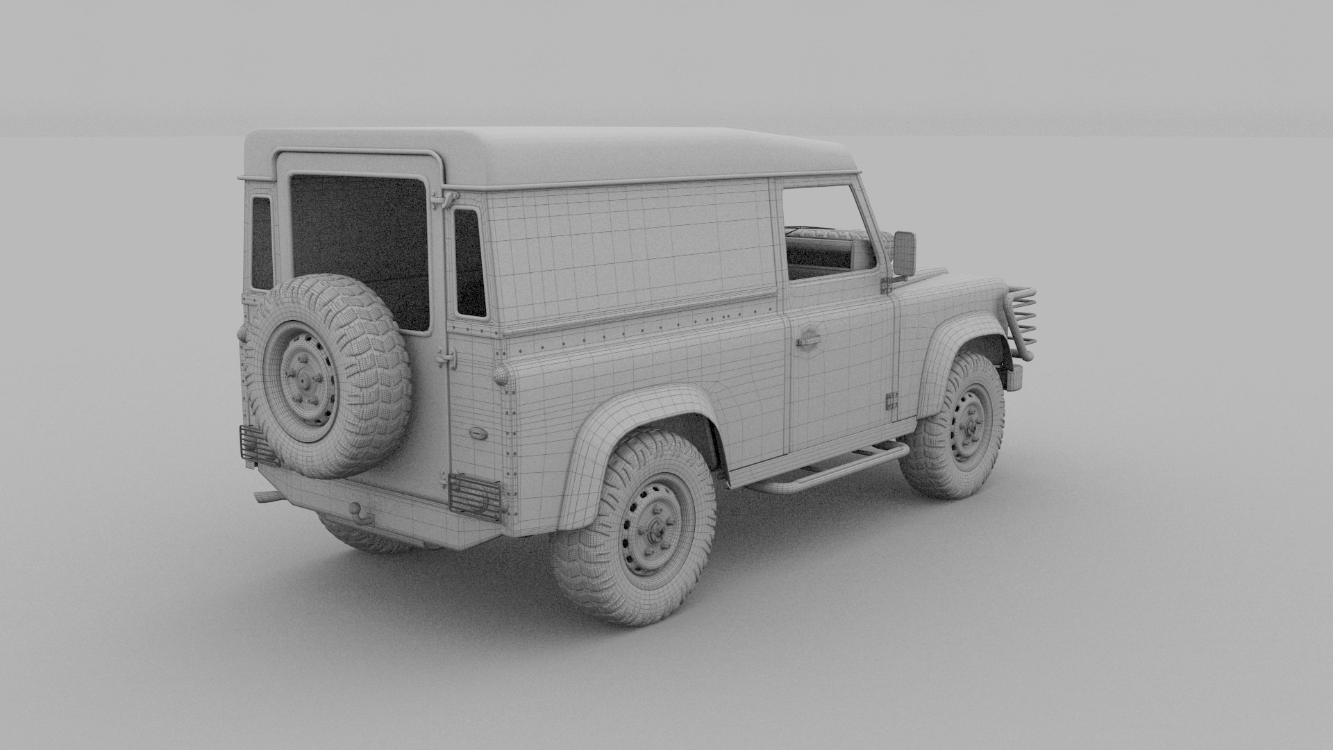 land rover defender 90 3d obj