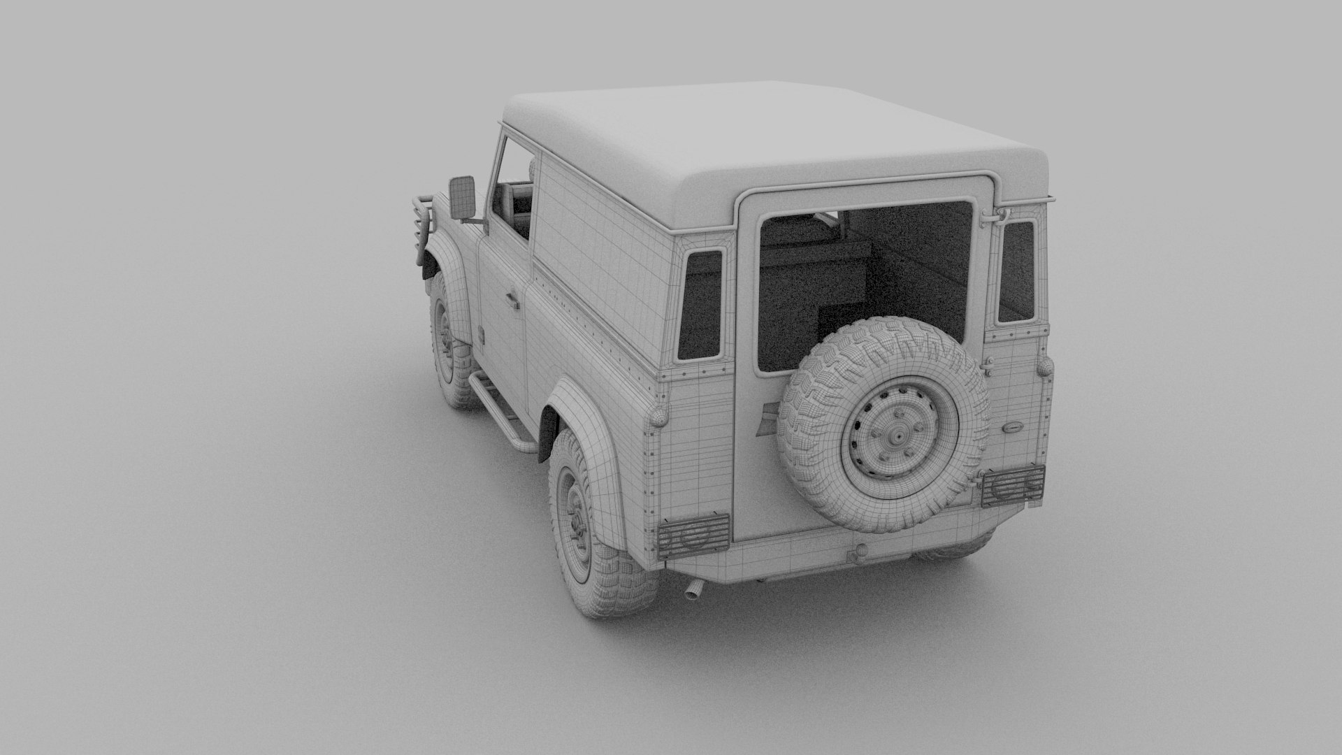 land rover defender 90 3d obj