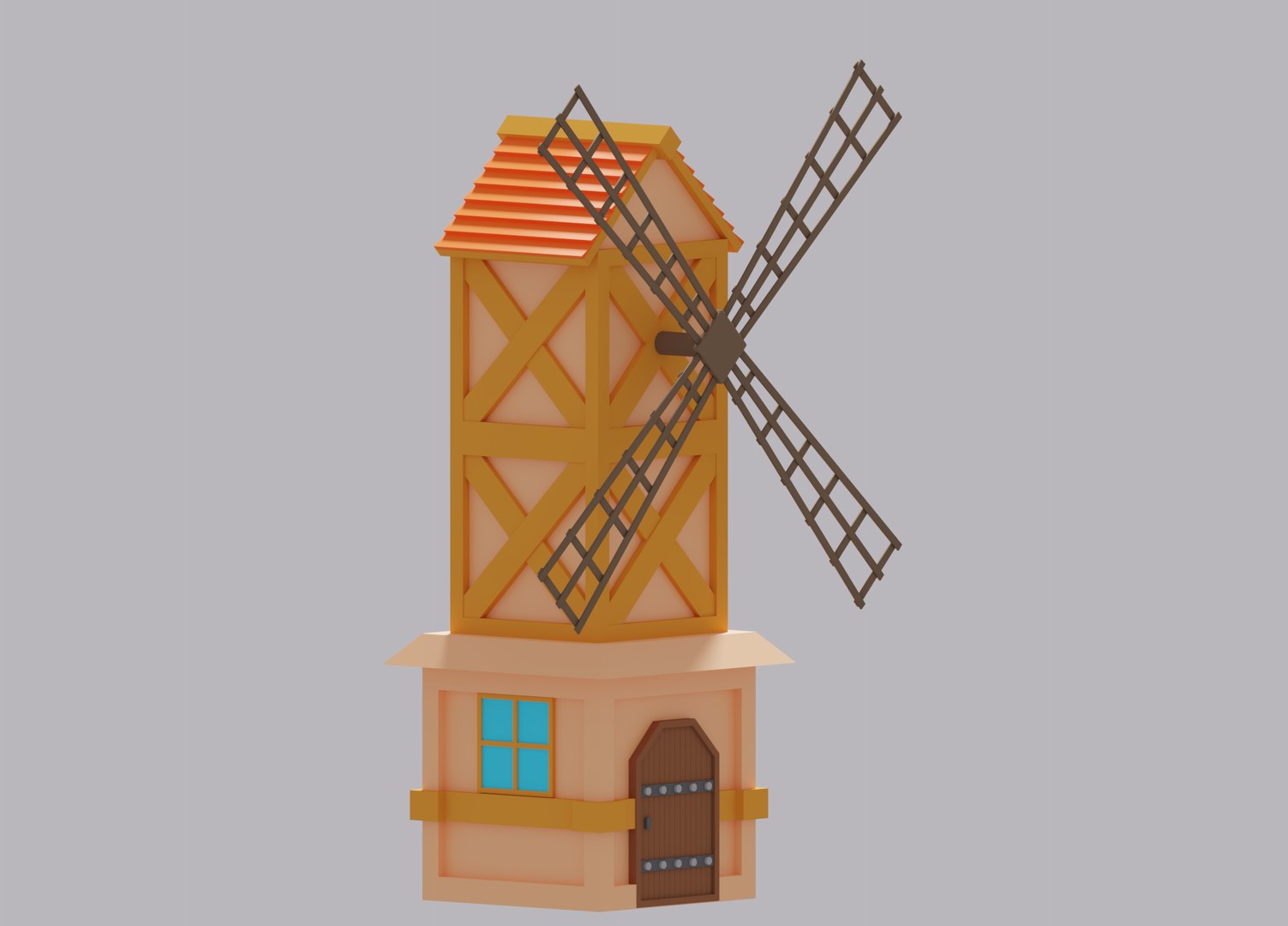 Cartoon windmill 3D model - TurboSquid 1547416