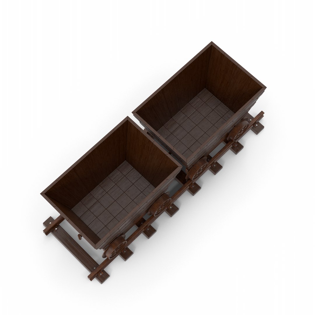 3D Model Wild West Minecarts On Rails - TurboSquid 2272961