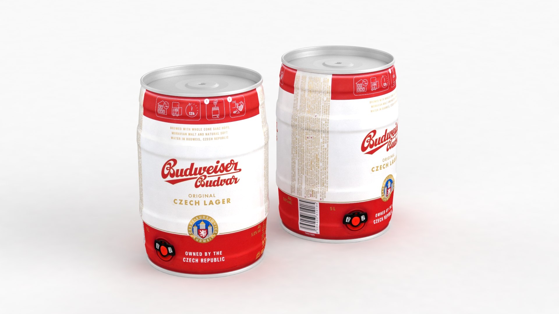 3D модель Beer Mini Party Keg Budweiser Budvar 5L 2022 - TurboSquid 1954389