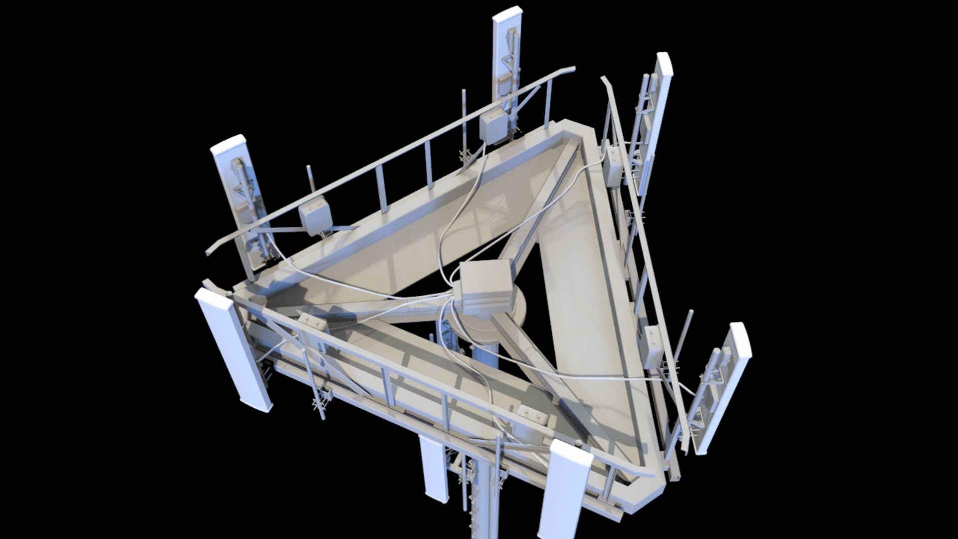 Telecommunication Tower Telecom 3D Model - TurboSquid 1213484