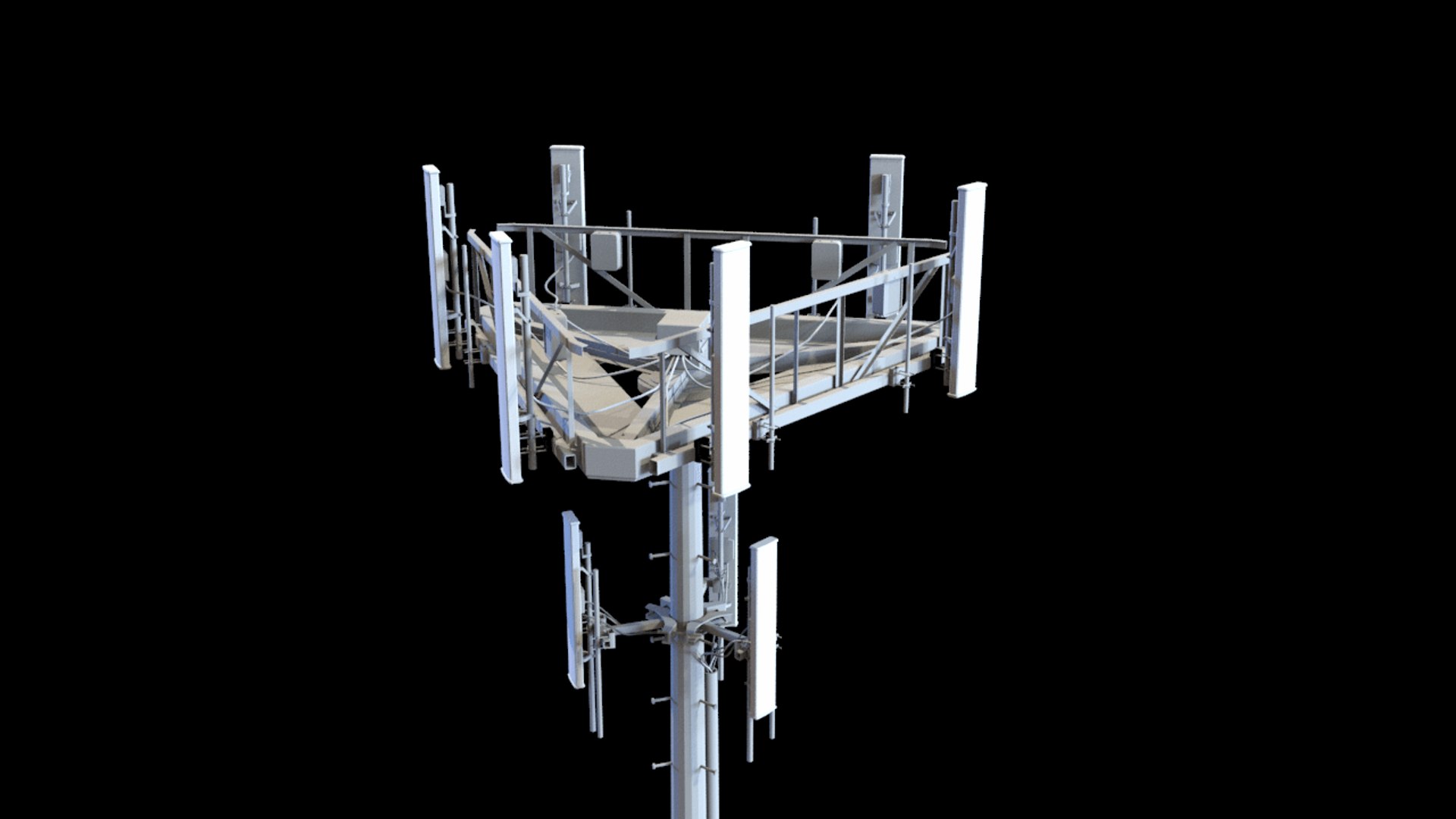 Telecommunication Tower Telecom 3D Model - TurboSquid 1213484
