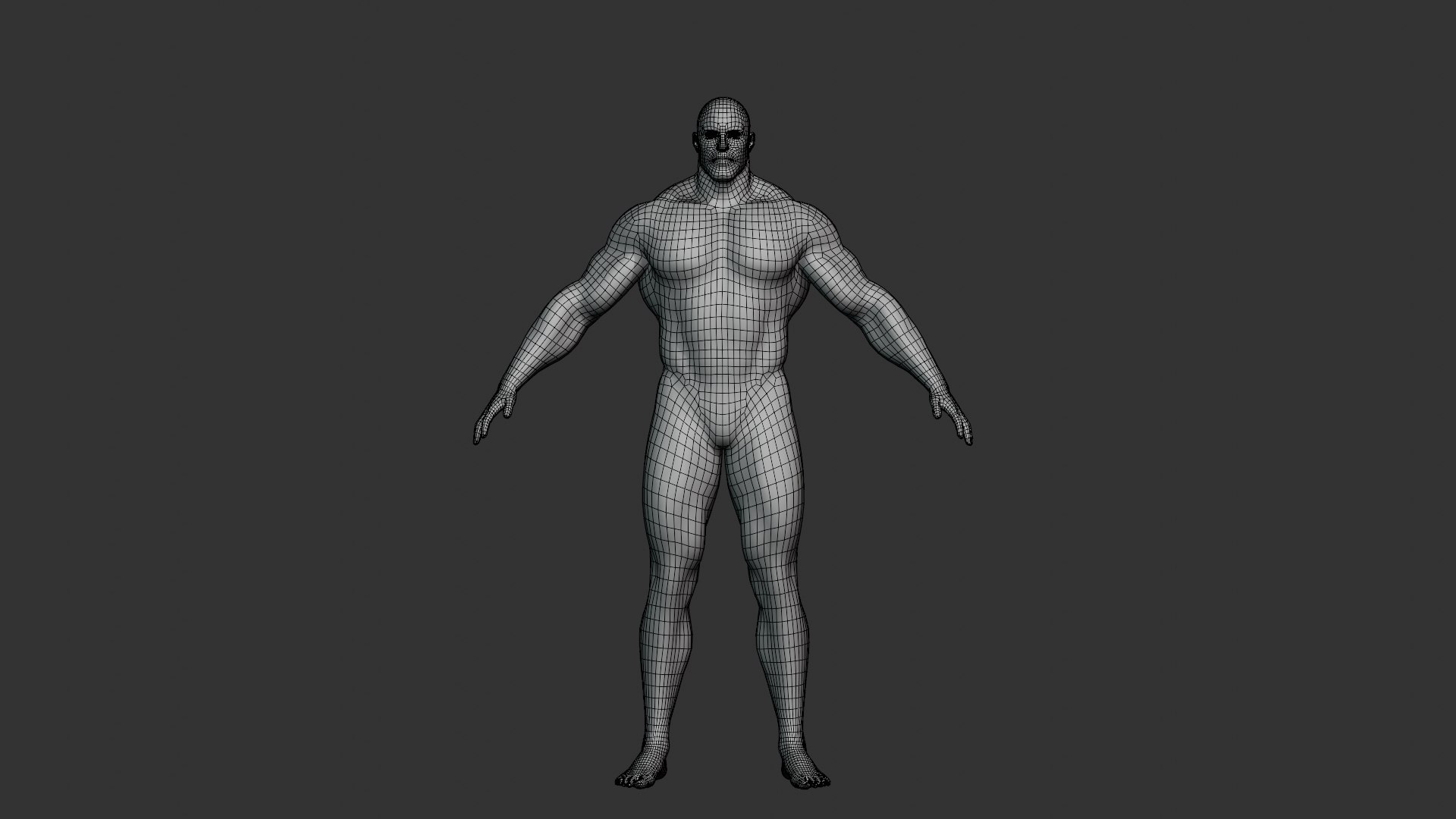 3D Model Base Mesh Bodybuilder Low-poly 3D Model - TurboSquid 2371338
