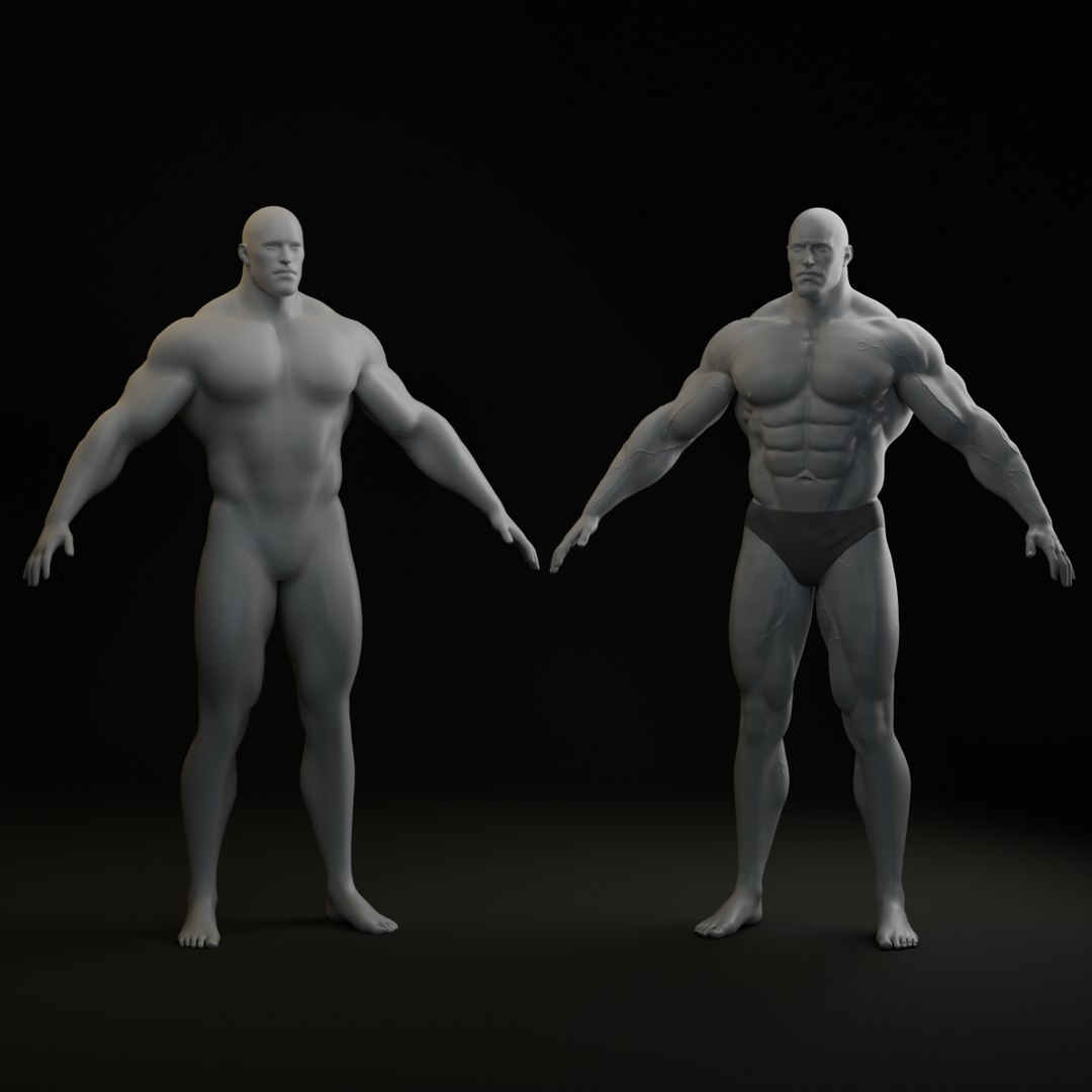 3D Model Base Mesh Bodybuilder Low-poly 3D Model - TurboSquid 2371338