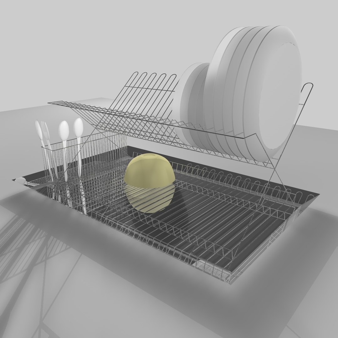 3ds max dish rack plate
