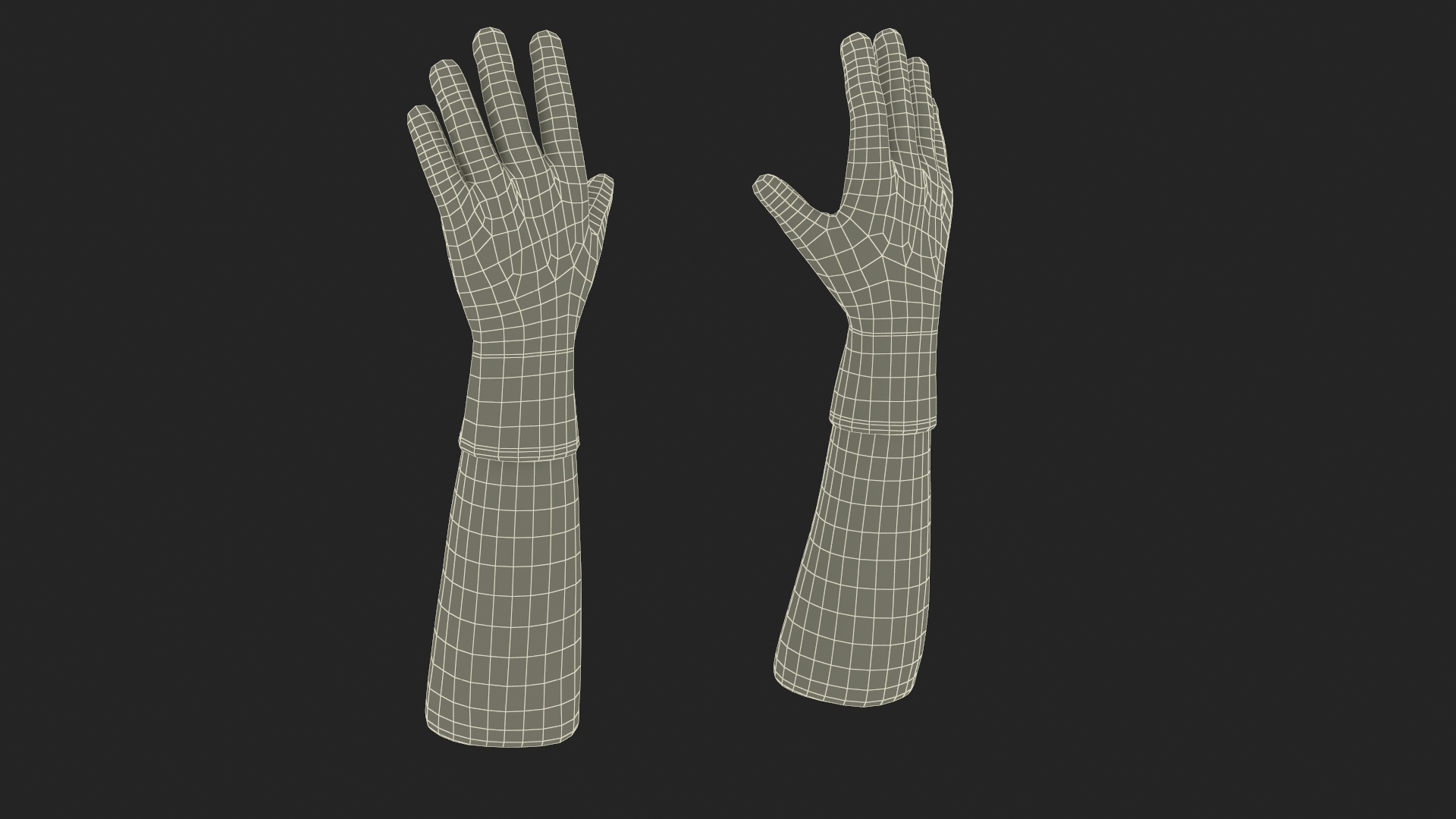 Hands In Red Safety Gloves Rigged 3D Model - TurboSquid 2347196