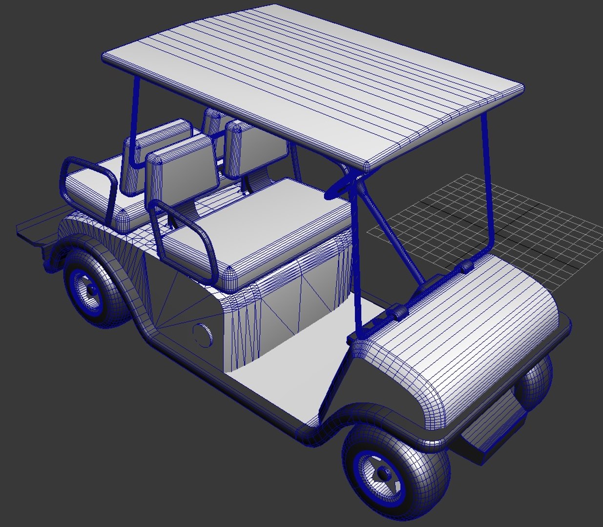 3D Golf Cart - TurboSquid 1299225