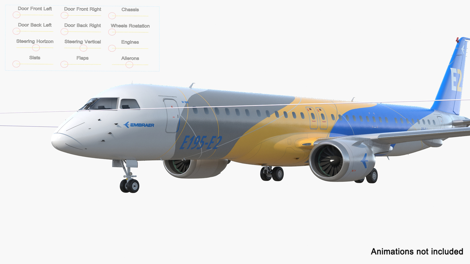 Embraer E-jet E195-e2 Passenger Jet 3D Model - TurboSquid 1444530