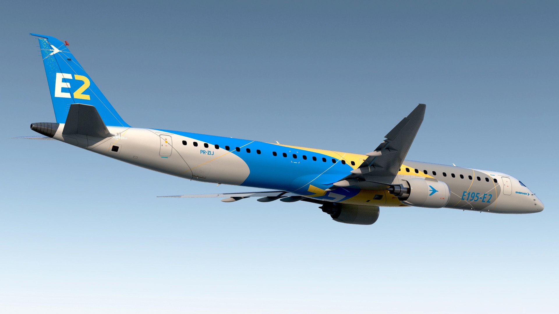 Embraer E-jet E195-e2 Passenger Jet 3D Model - TurboSquid 1444530