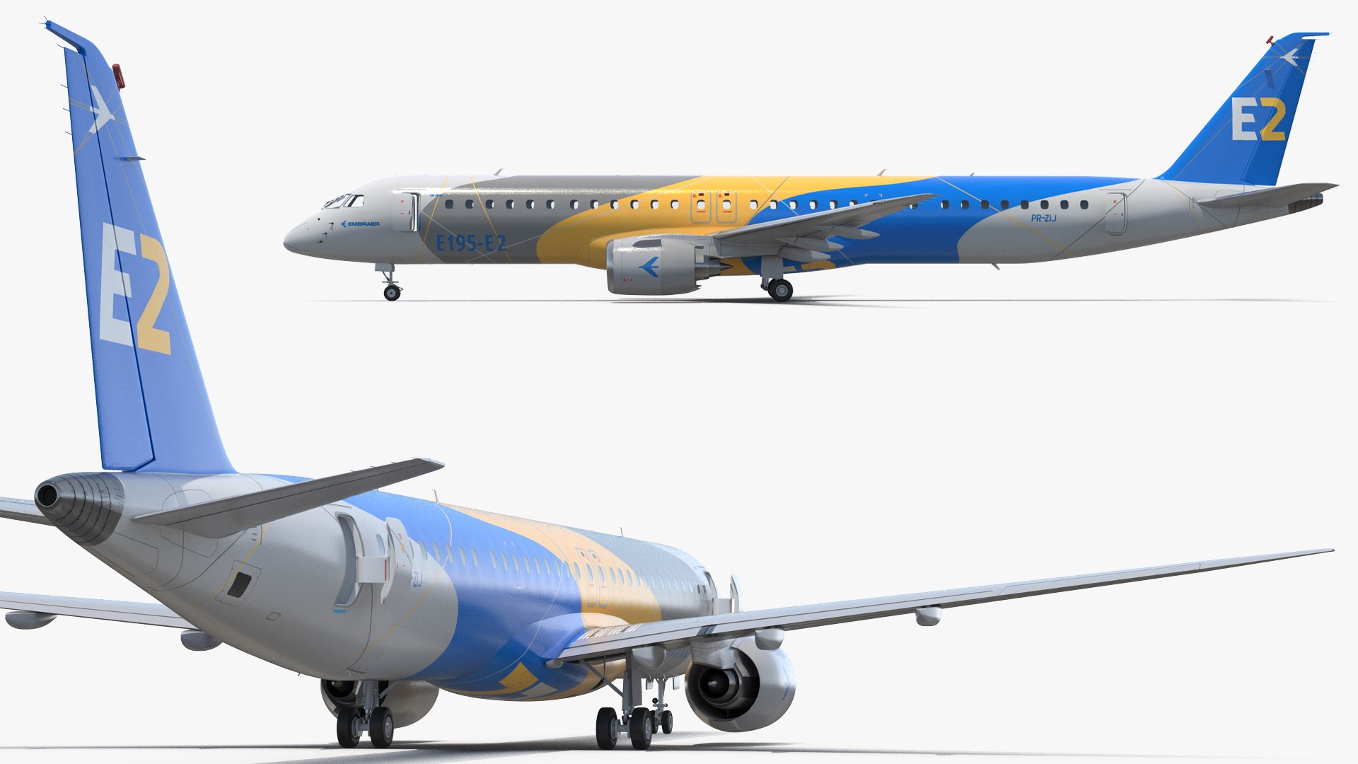 Embraer E-jet E195-e2 Passenger Jet 3D Model - TurboSquid 1444530
