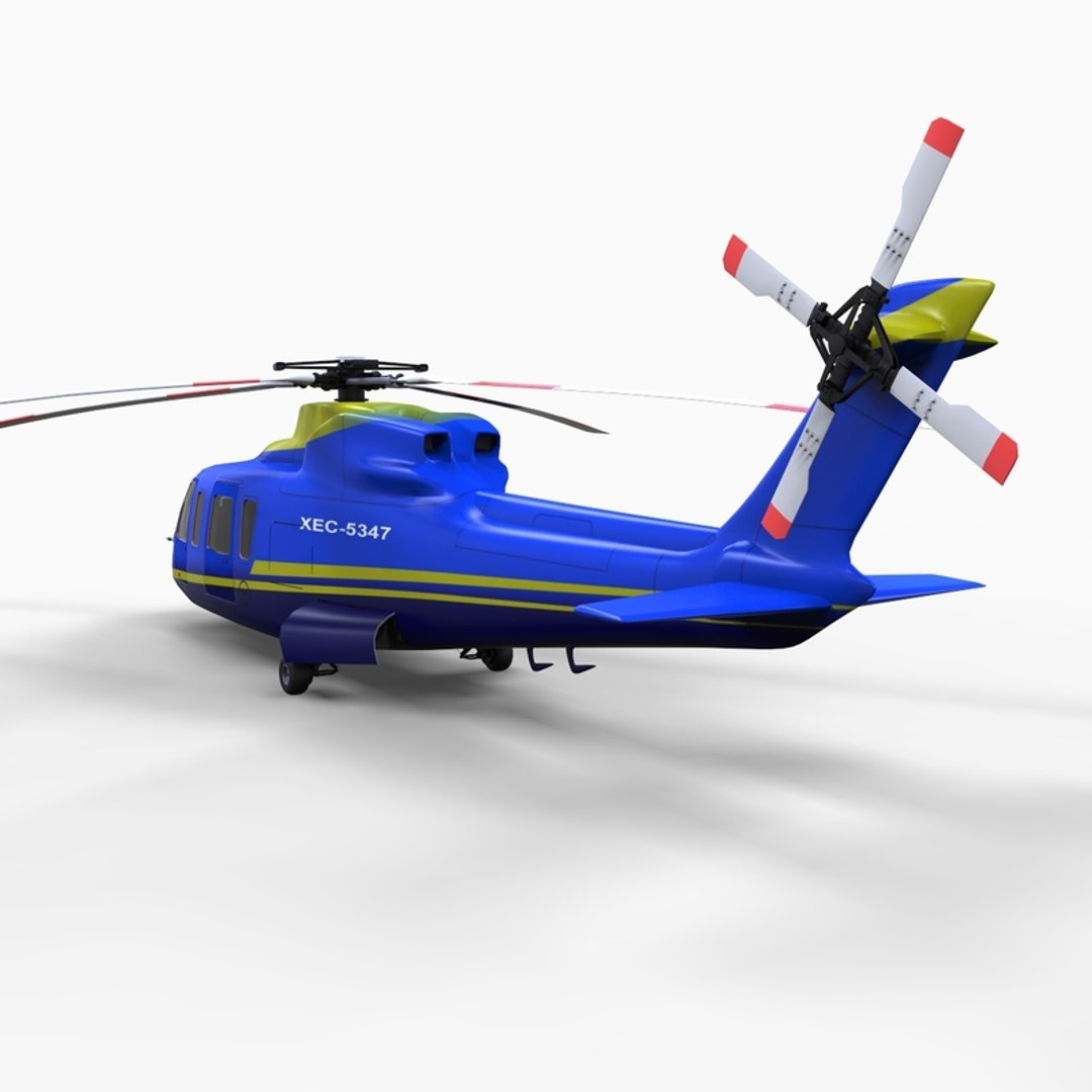 S76 Helicopter 3d Model