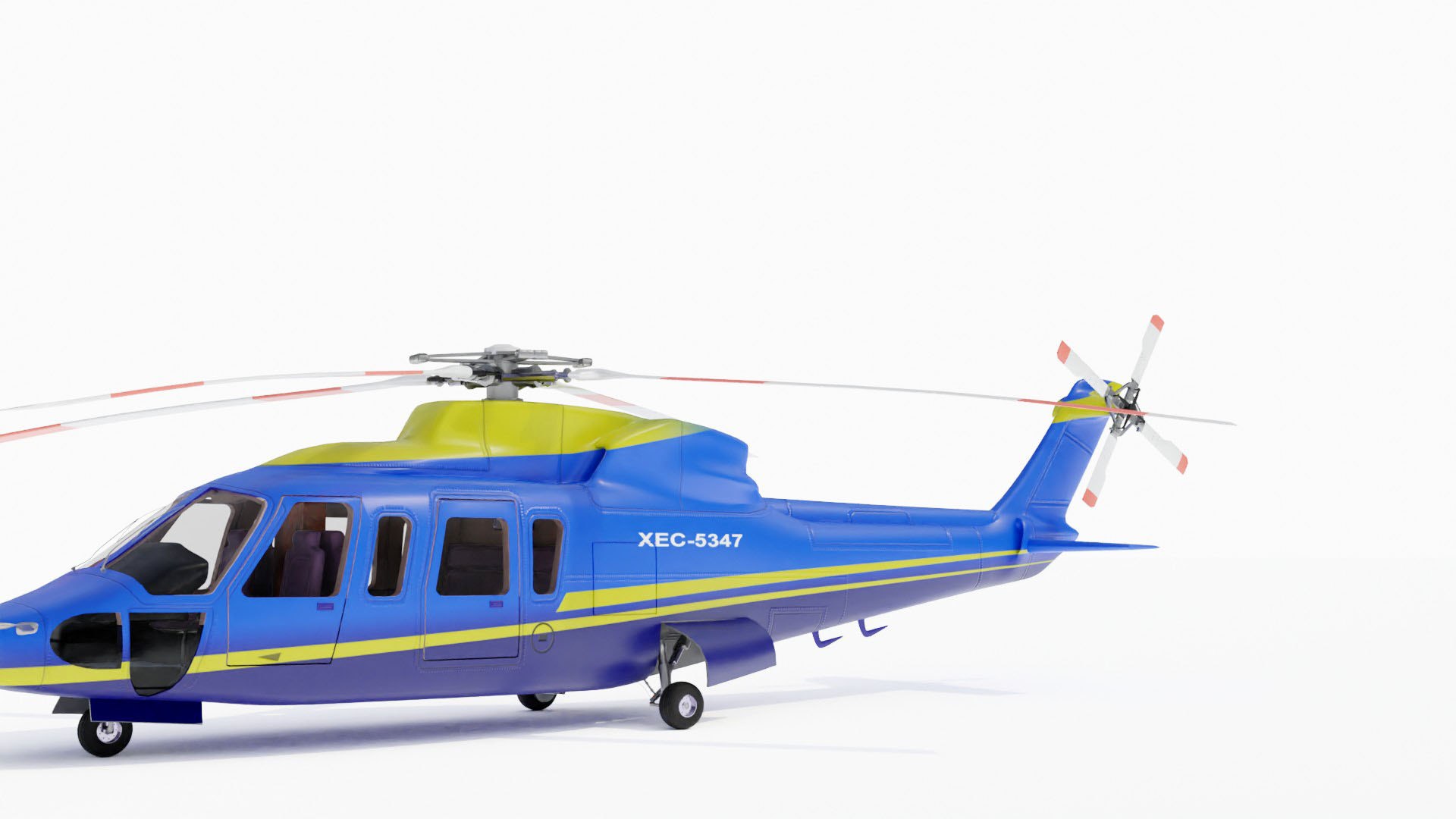 S76 Helicopter 3d Model