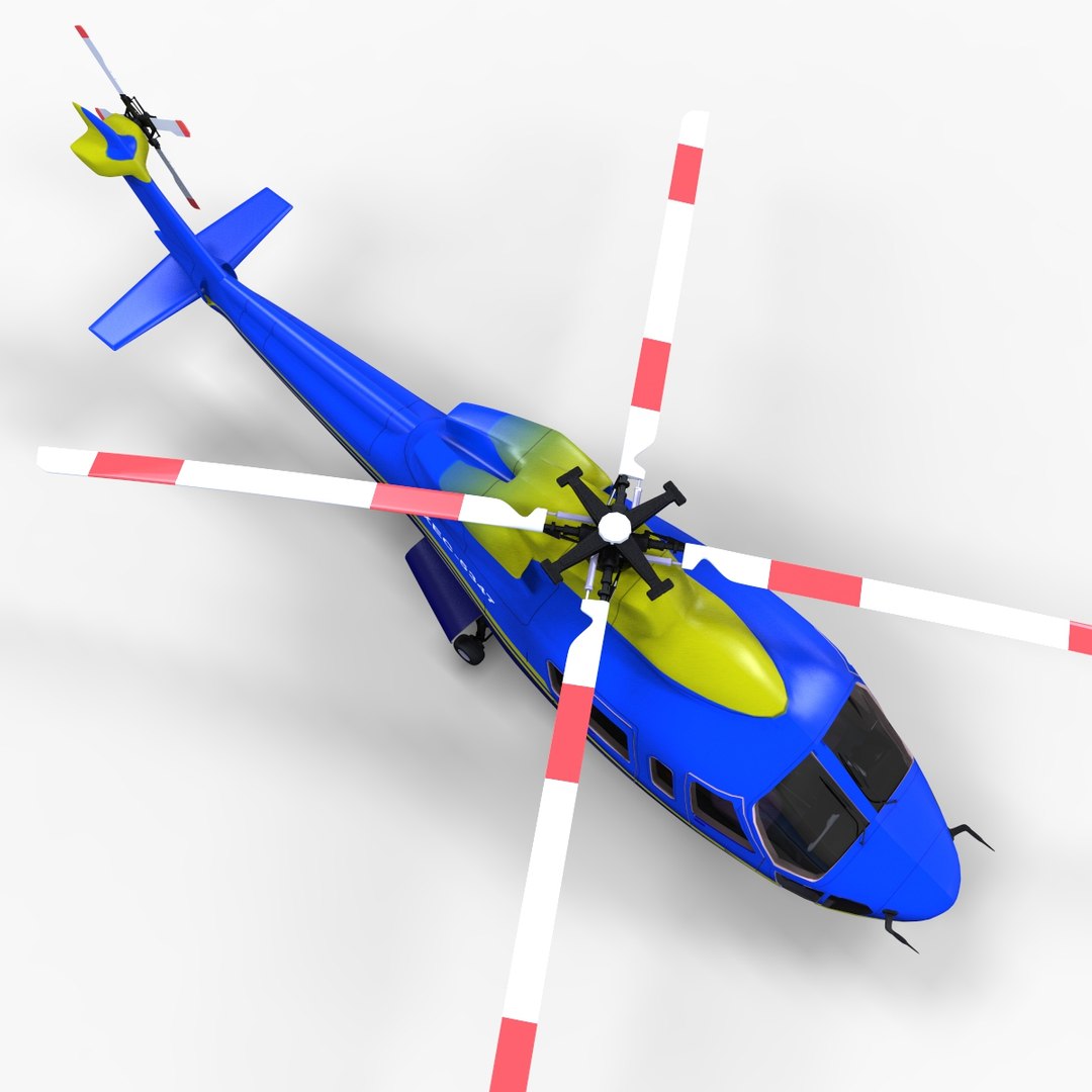 S76 Helicopter 3d Model