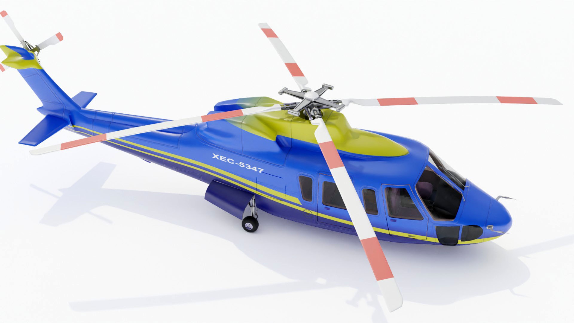 S76 Helicopter 3d Model