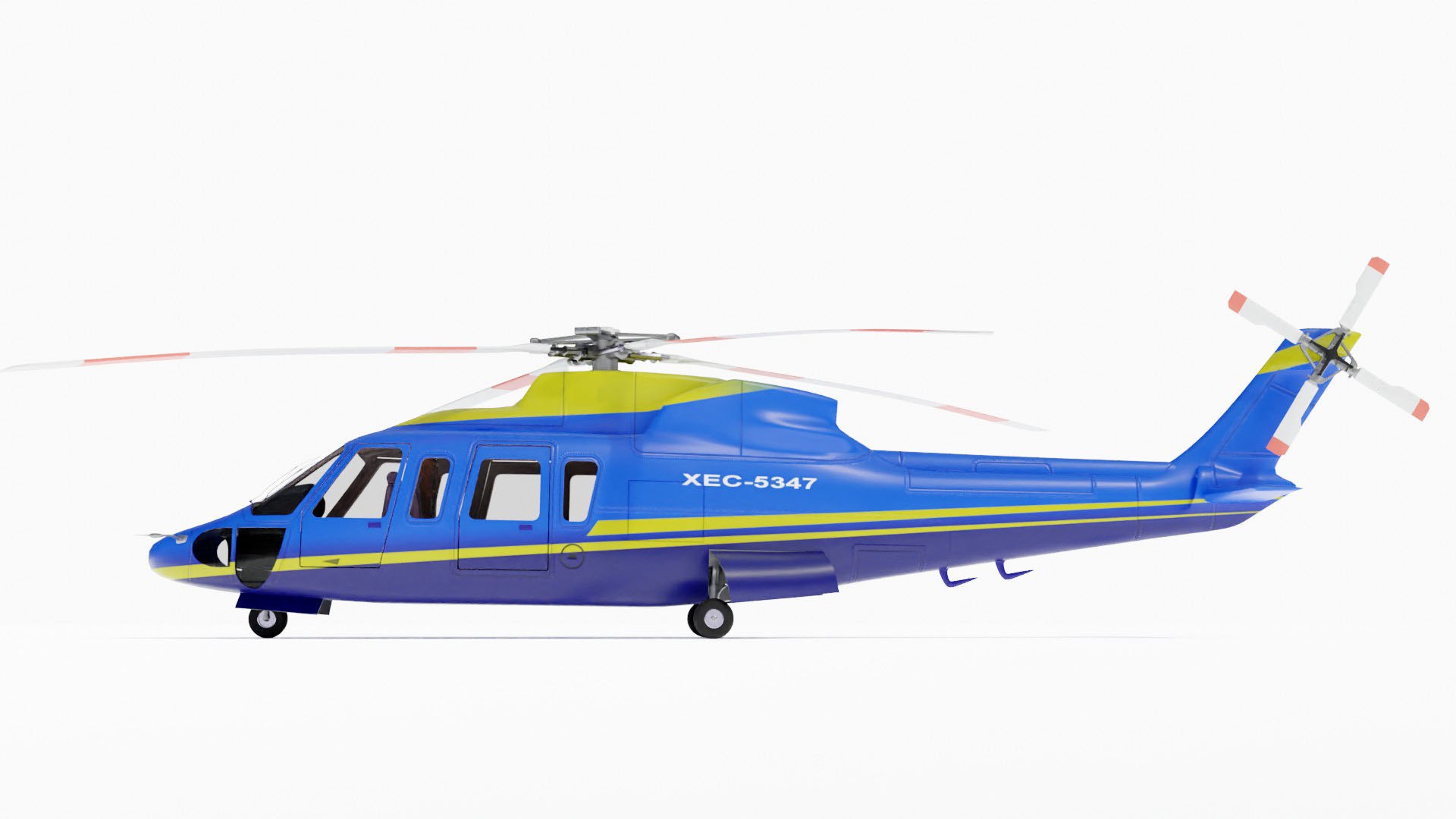 S76 Helicopter 3d Model