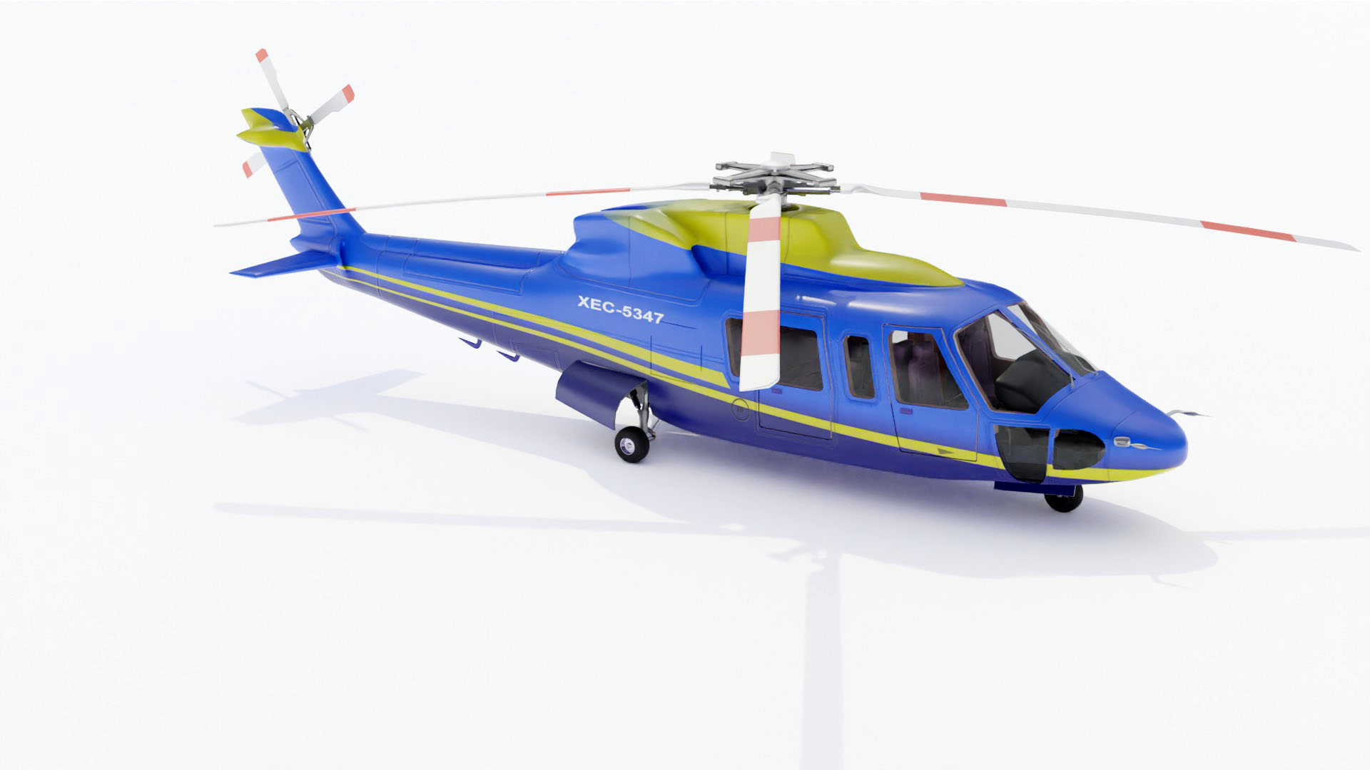 S76 Helicopter 3d Model