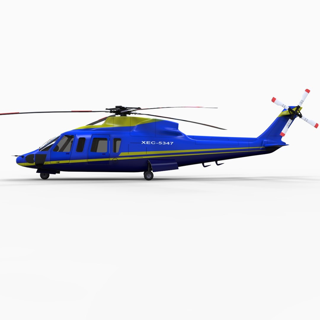S76 Helicopter 3d Model