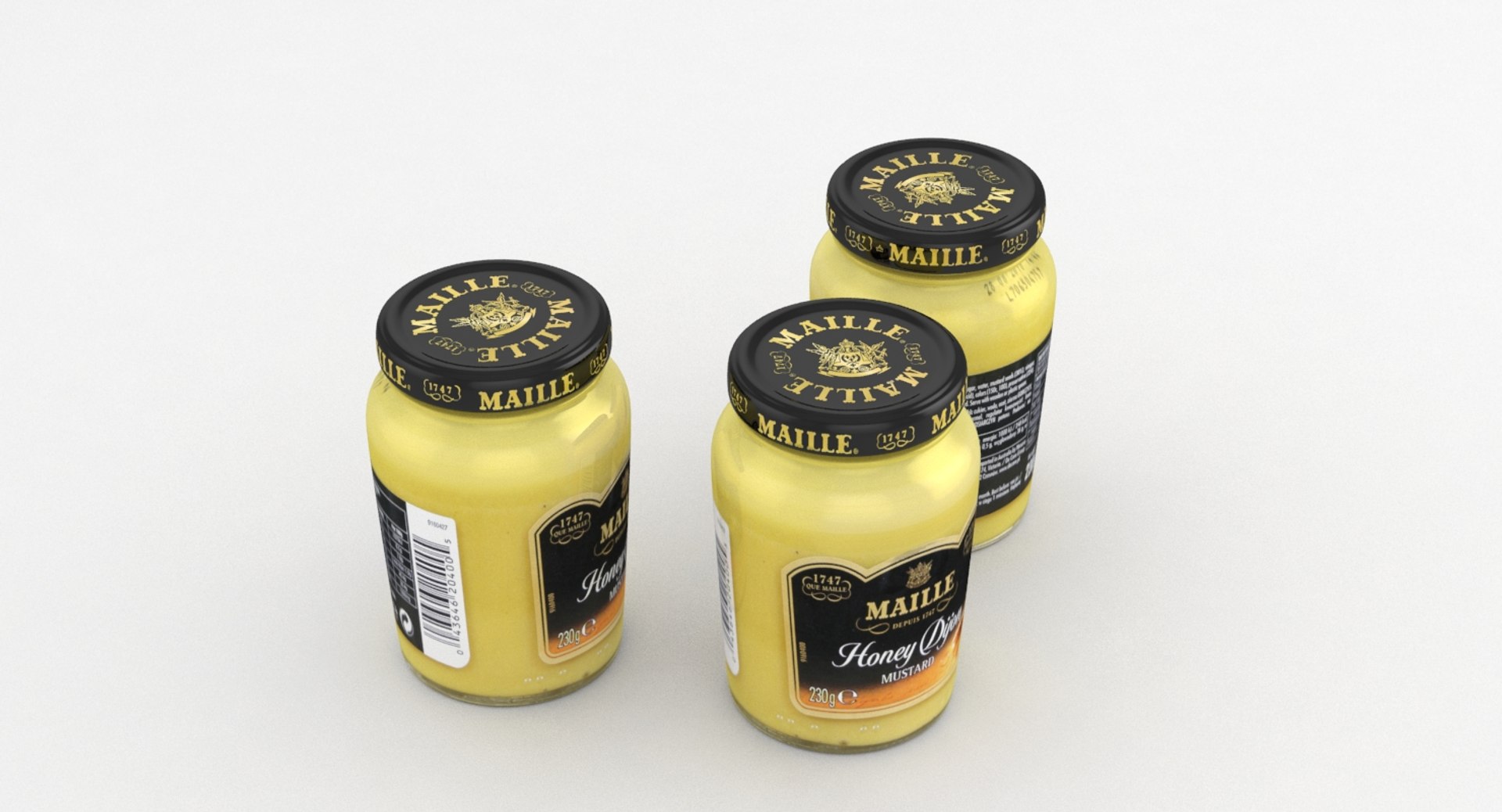 3D Mustard Maille Food Model - TurboSquid 1168434