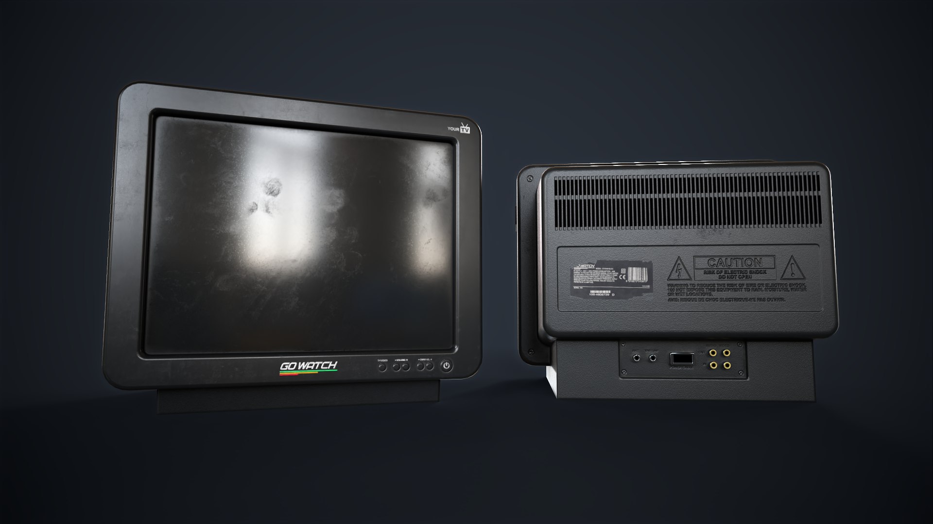 Classic TV From The 90s 3D - TurboSquid 2041013