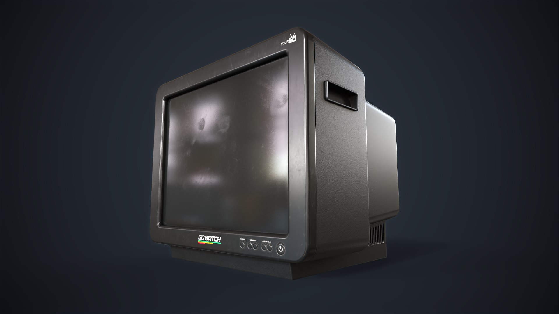 Classic TV From The 90s 3D - TurboSquid 2041013
