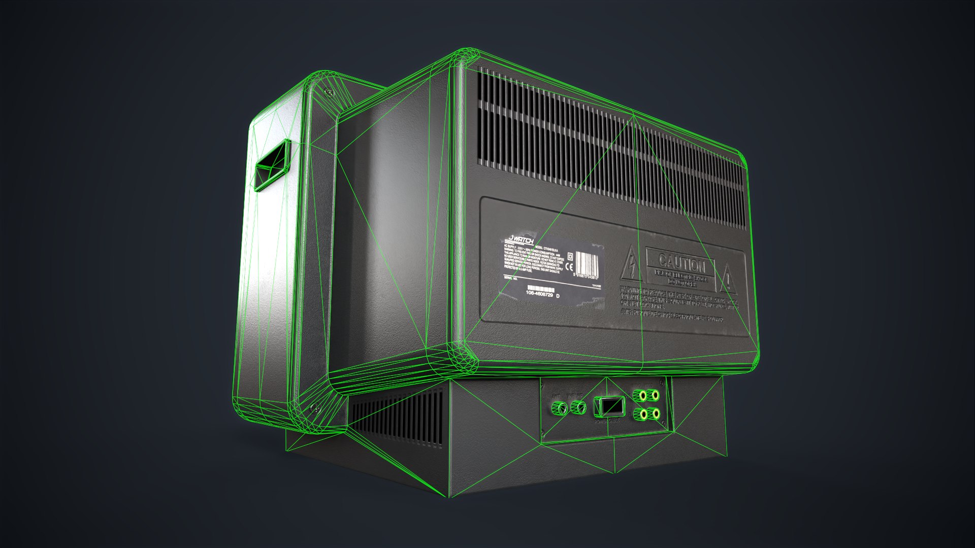 Classic TV From The 90s 3D - TurboSquid 2041013