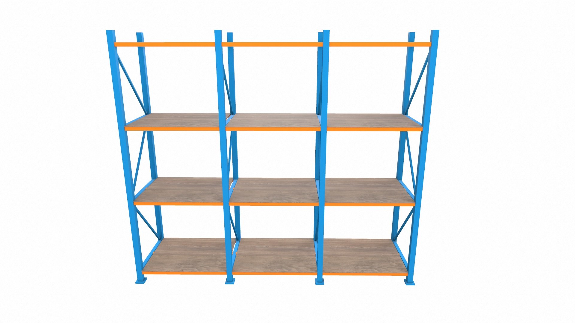 Industrial Pallet Racking 3D Model - TurboSquid 2342072