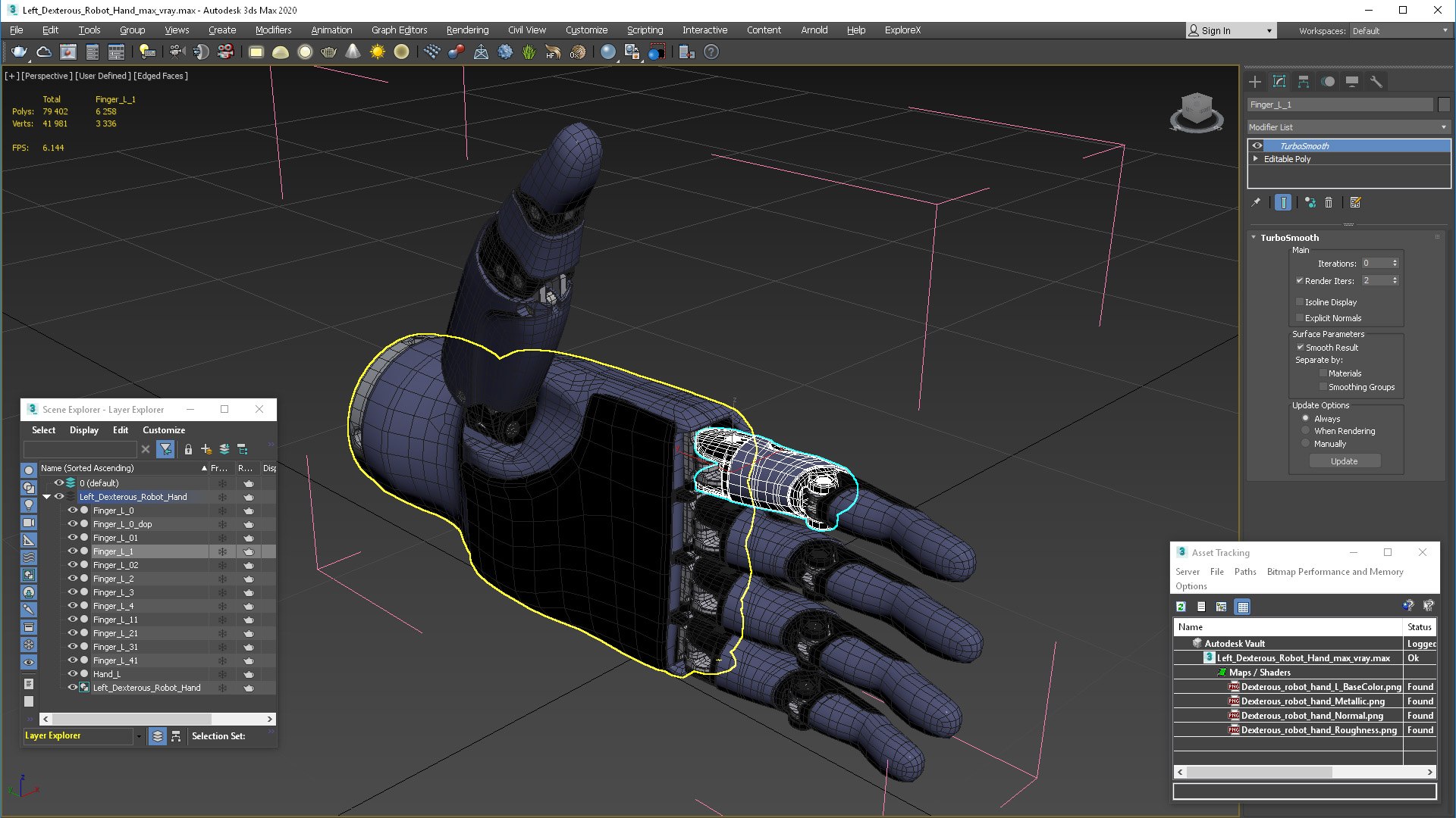 3D Left Dexterous Robot Hand Model - TurboSquid 2328166