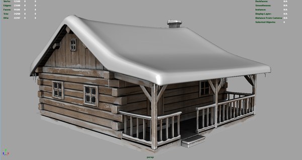 3D log cabin model - TurboSquid 1351269